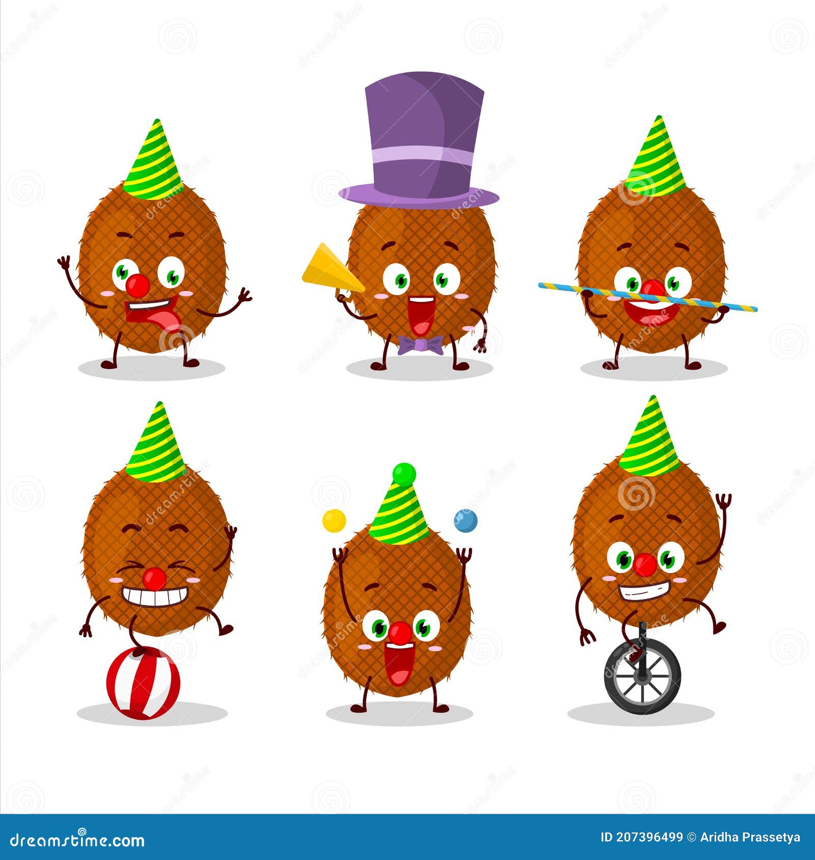 Cartoon Character of Salak with Various Circus Shows Stock Vector ...