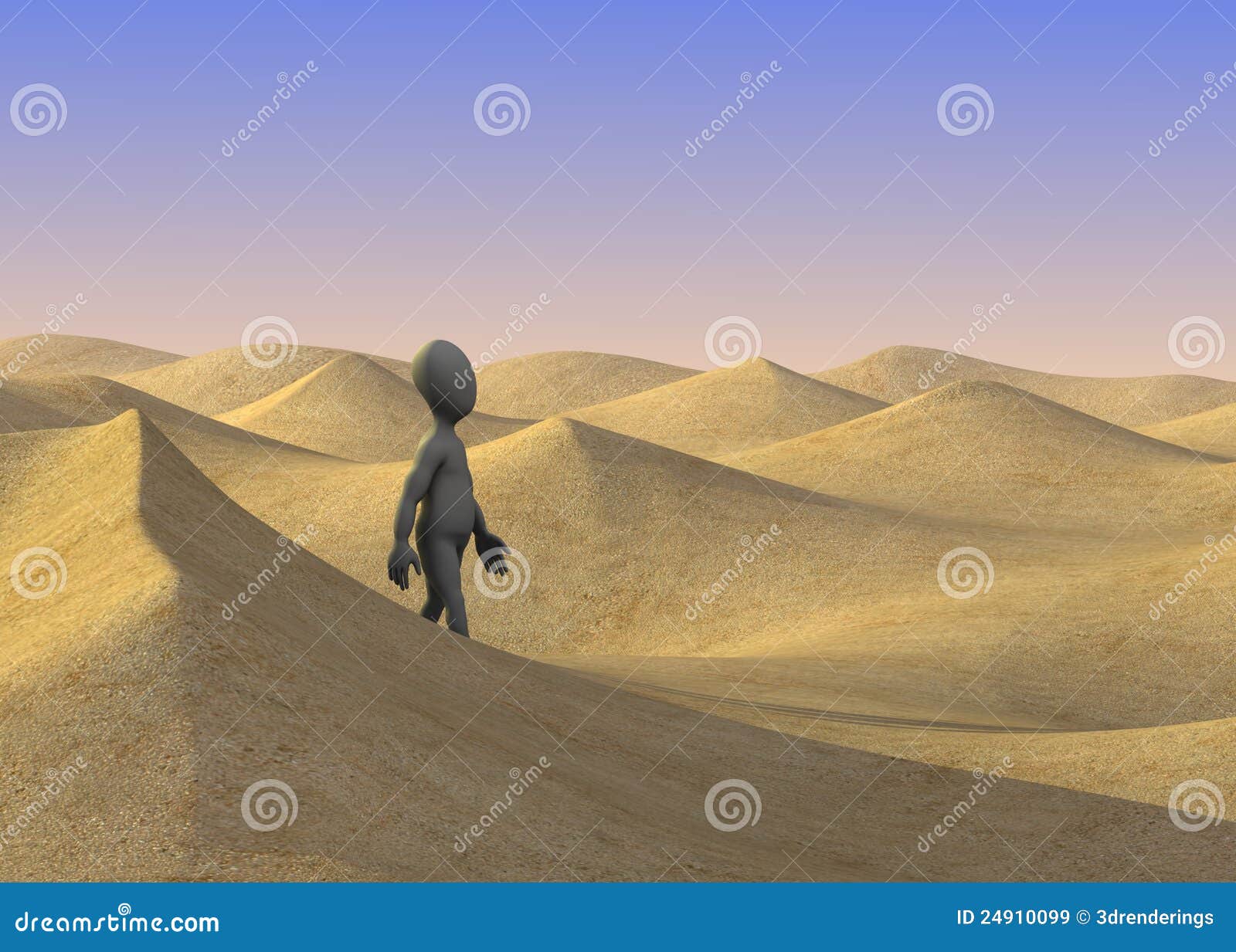 Cartoon Character on Sand Desert7 Stock Illustration - Illustration of ...