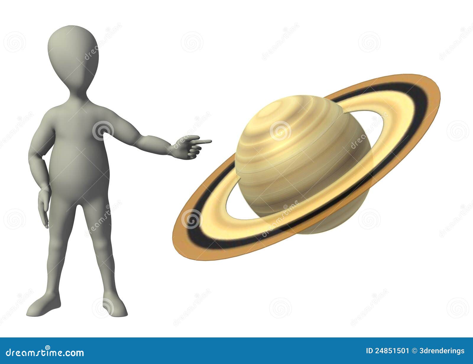 Cartoon Character with Saturnus Stock Illustration - Illustration of ...