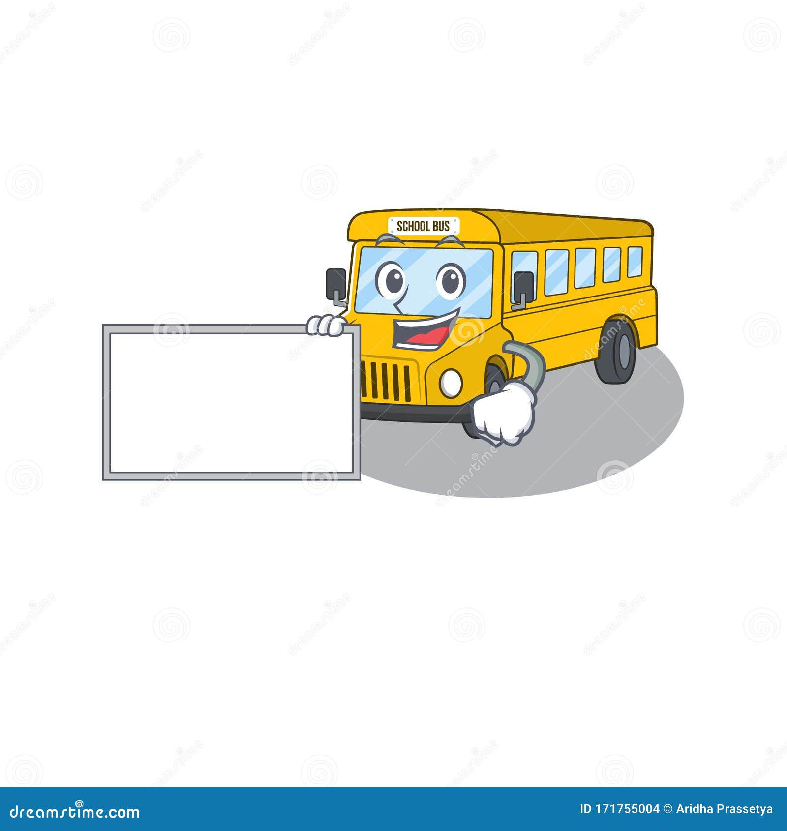 Cartoon Character of School Bus Design Concept Bring a Board Stock ...