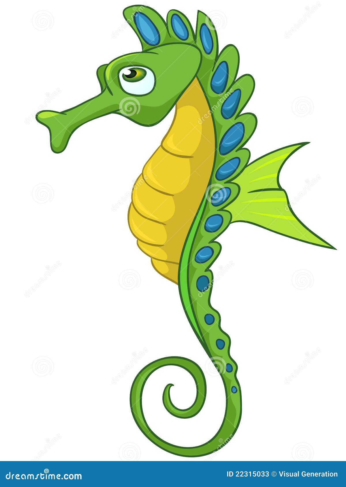 Free Cartoon Seahorse Clipart