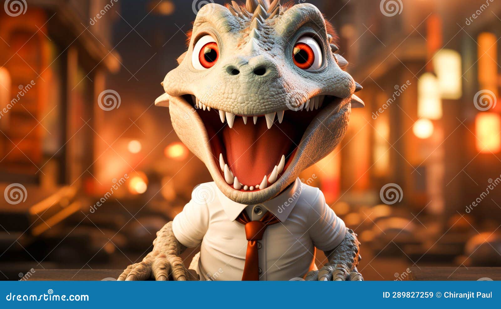A Cartoon Character with Sharp Teeth and Eye Stock Illustration ...