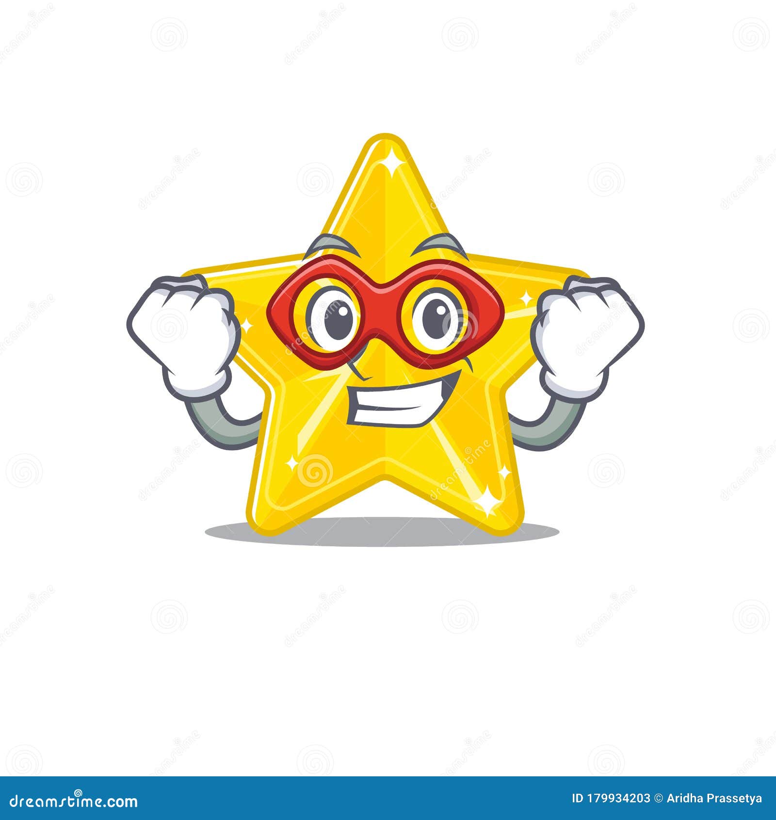 A Cartoon Character of Shiny Star Performed As a Super Hero Stock ...