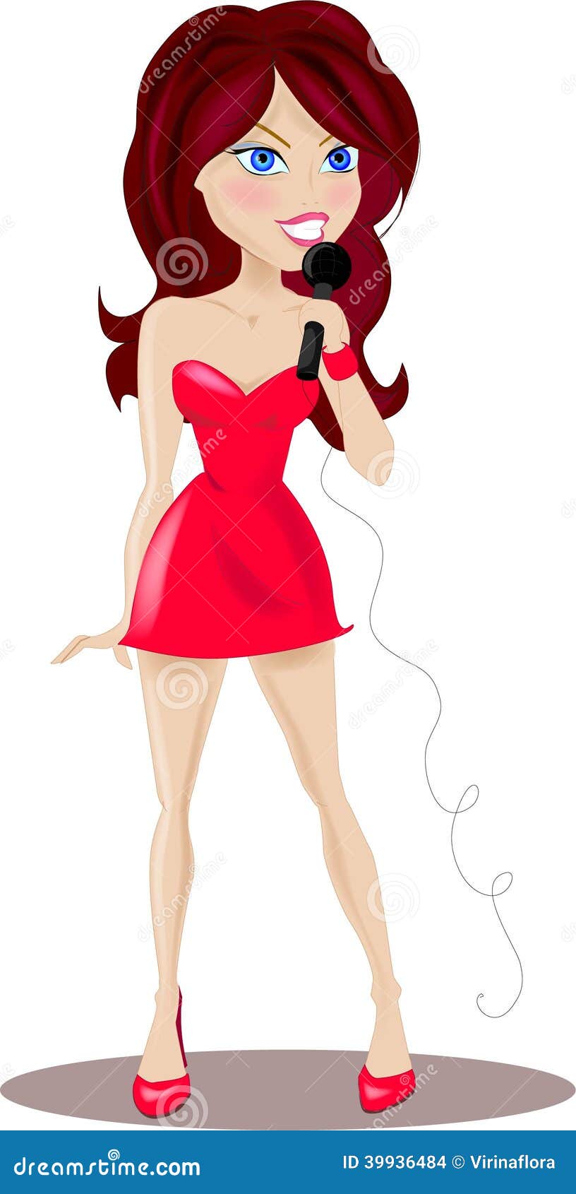 Cartoon Character - Singer Vector Stock Vector - Illustration of school ...