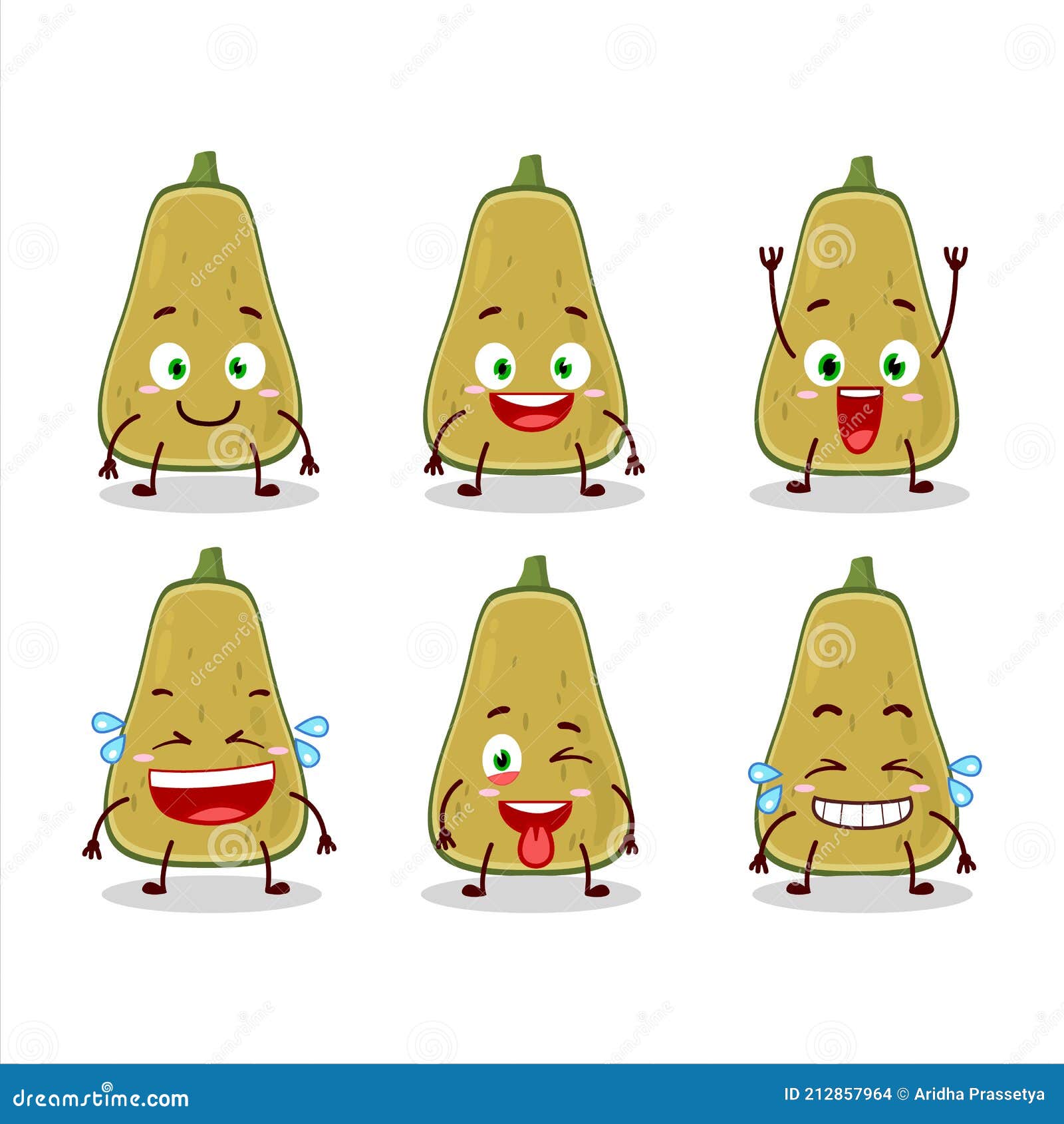 Cartoon Character of Slice of Squash with Smile Expression Stock Vector ...