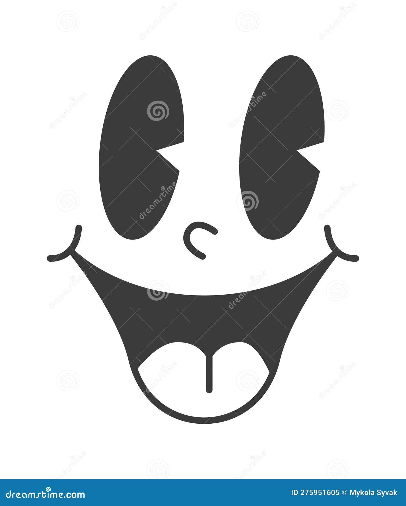 Cartoon Character Smiling Face Stock Vector - Illustration of ...