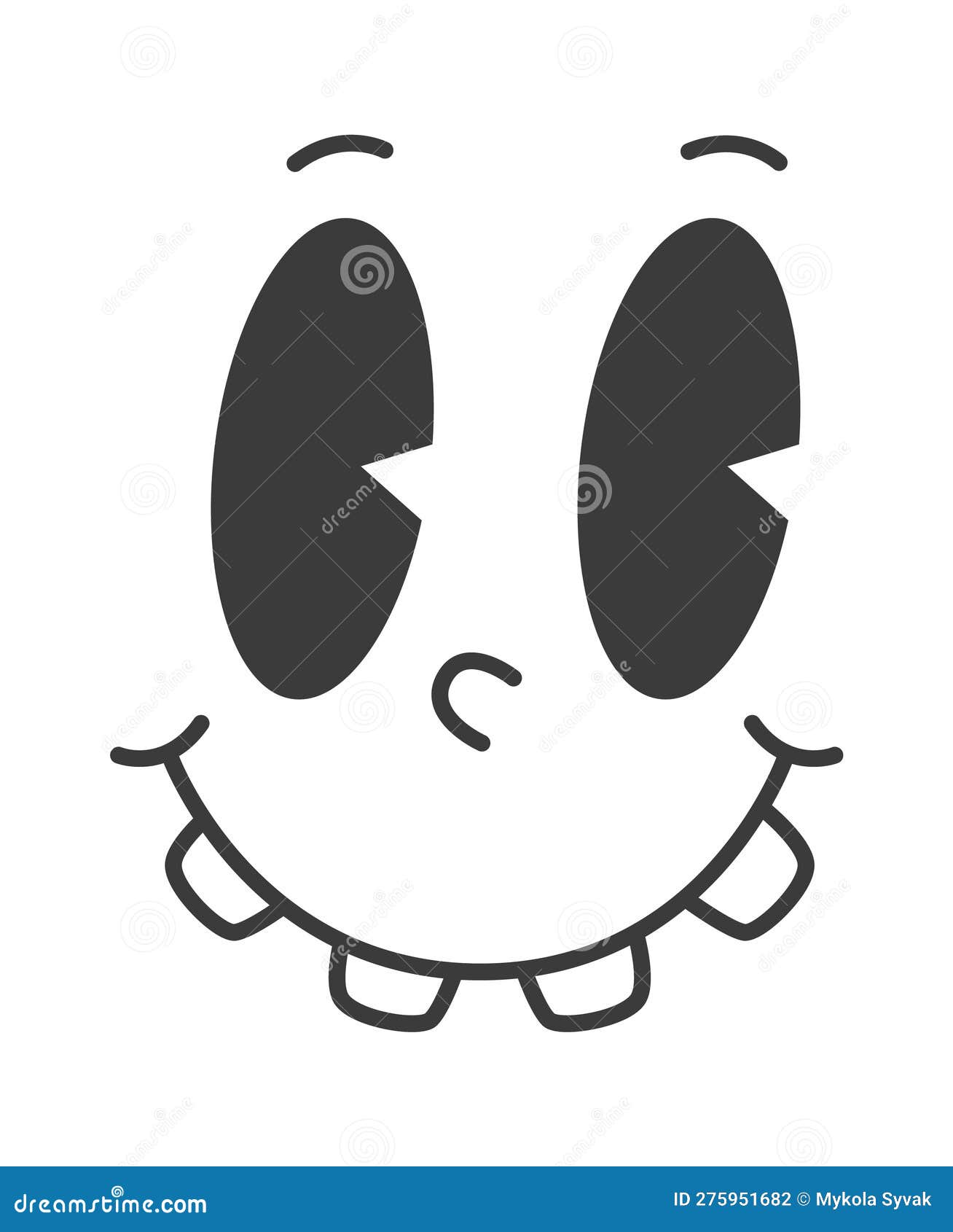 Cartoon Character Smiling Face Stock Vector - Illustration of symbol ...