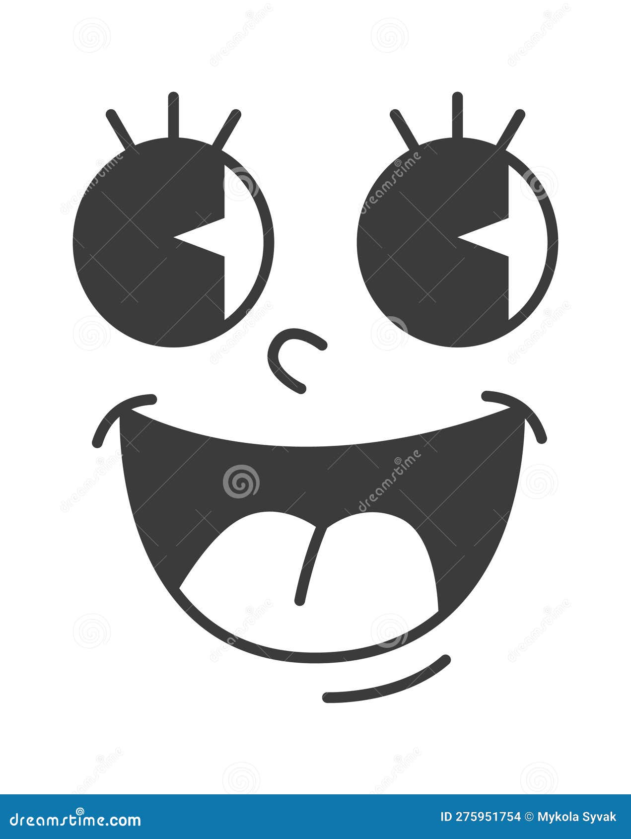 Cartoon Character Smiling Face Stock Vector - Illustration of isolated ...