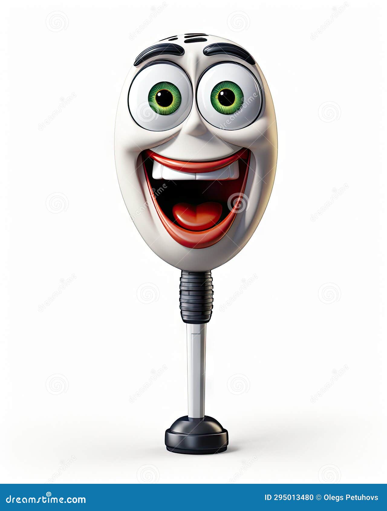A Cartoon Character is Smiling and Holding a Microphone in His Hand ...