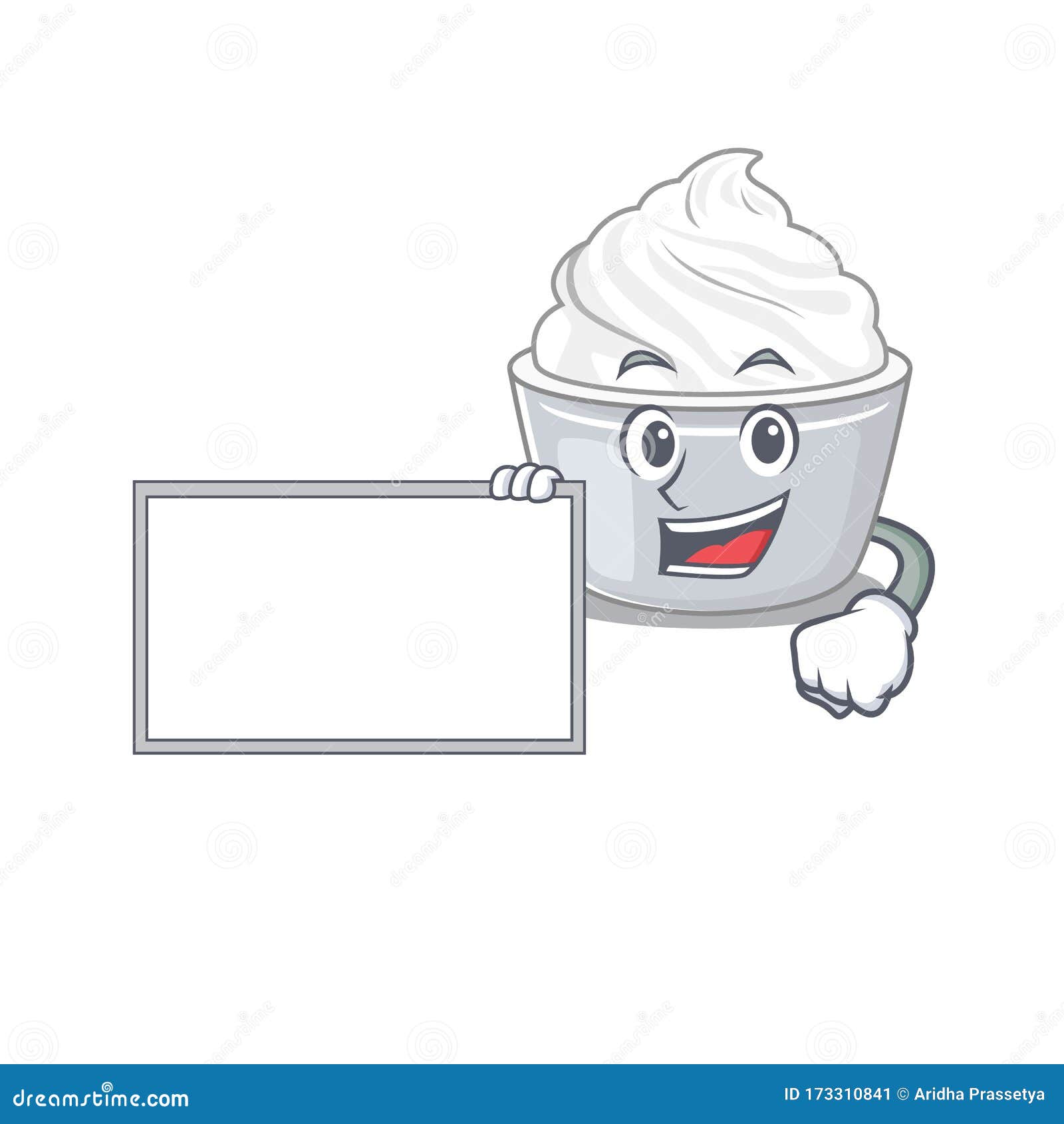 Cartoon Character of Sour Cream Design Concept Bring a Board Stock ...