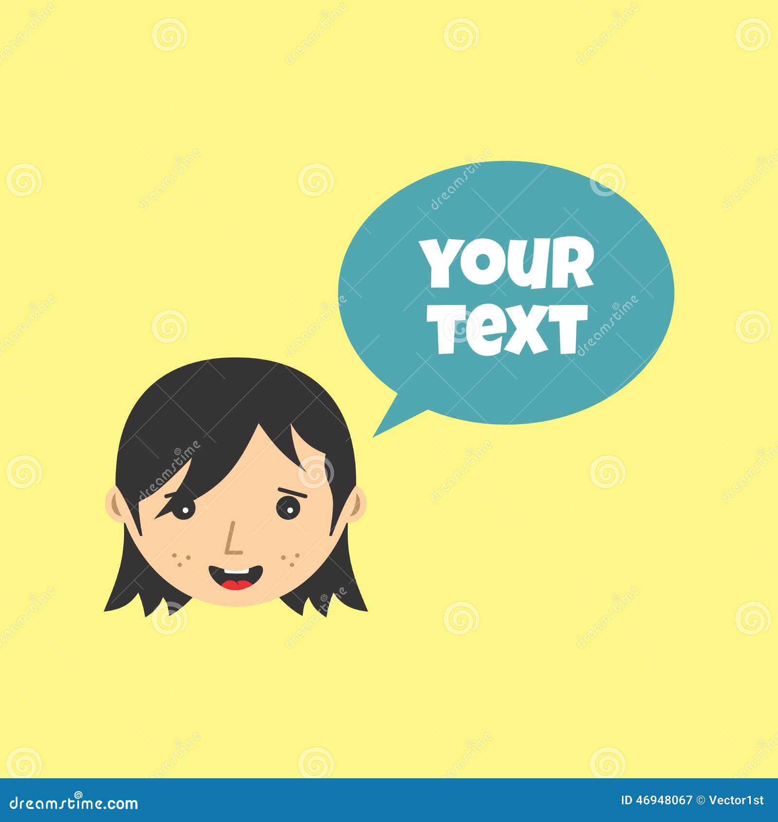 Cartoon Character with Speech Bubble Stock Vector - Illustration of male, promoting: 46948067