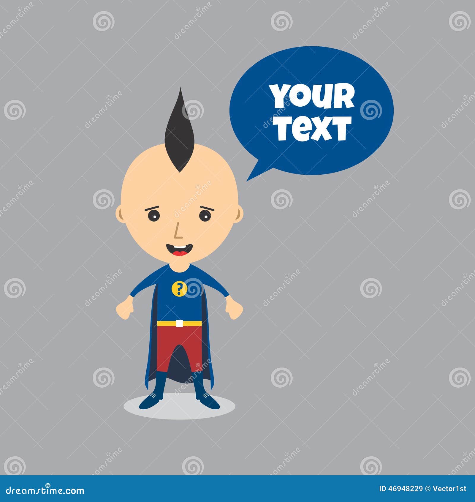 Cartoon Character with Speech Bubble Stock Vector - Illustration of ...