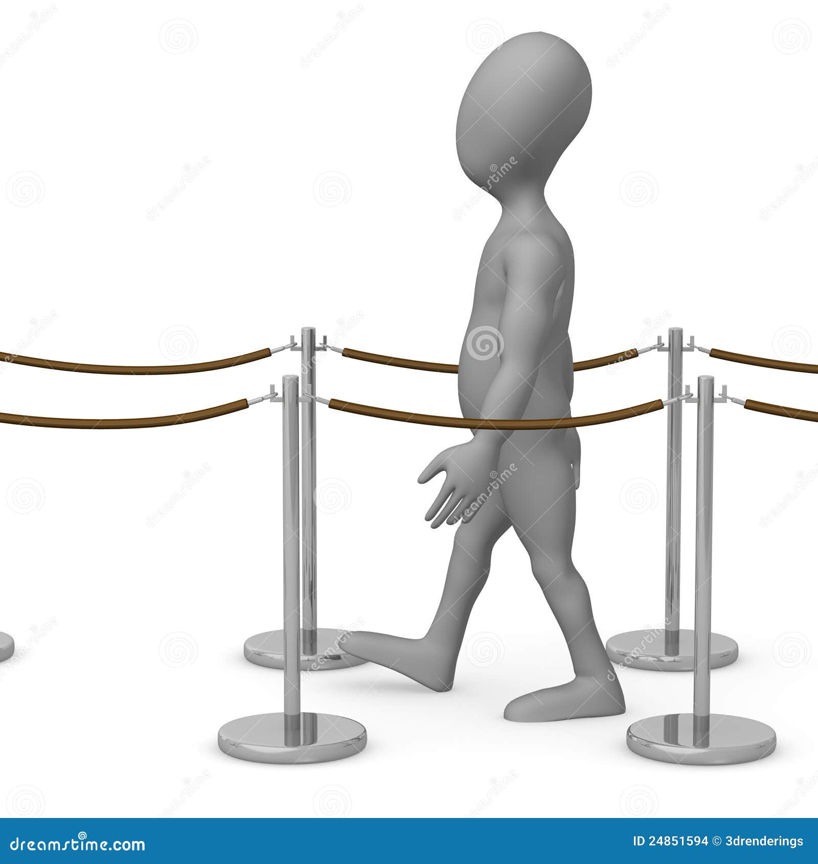 Cartoon Man With Barriers Stock Photo | CartoonDealer.com #31185192