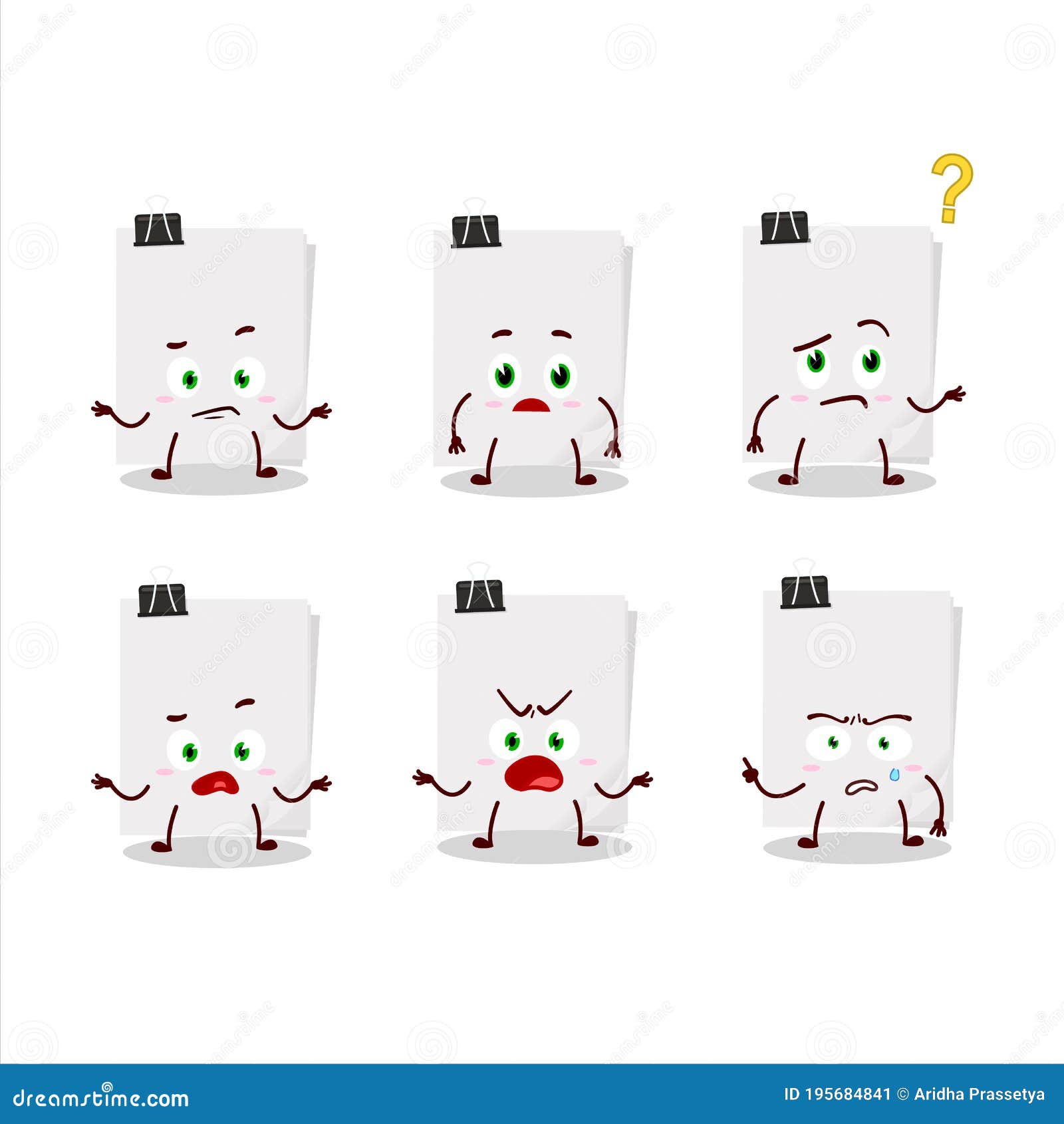 Scared Notes Cartoon | CartoonDealer.com #64851032