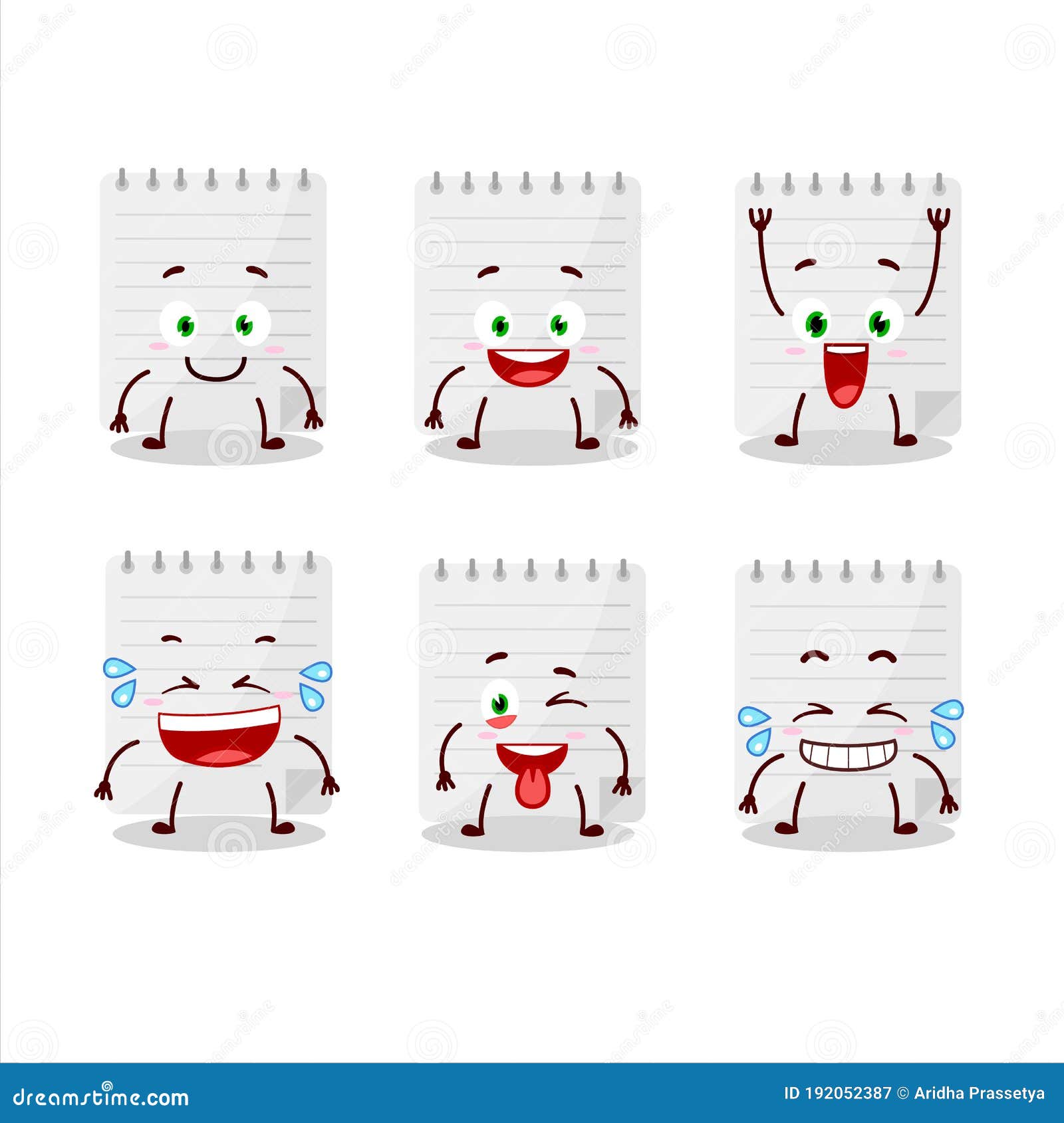 Cartoon Character of Sticky Notes with Smile Expression Stock Vector ...