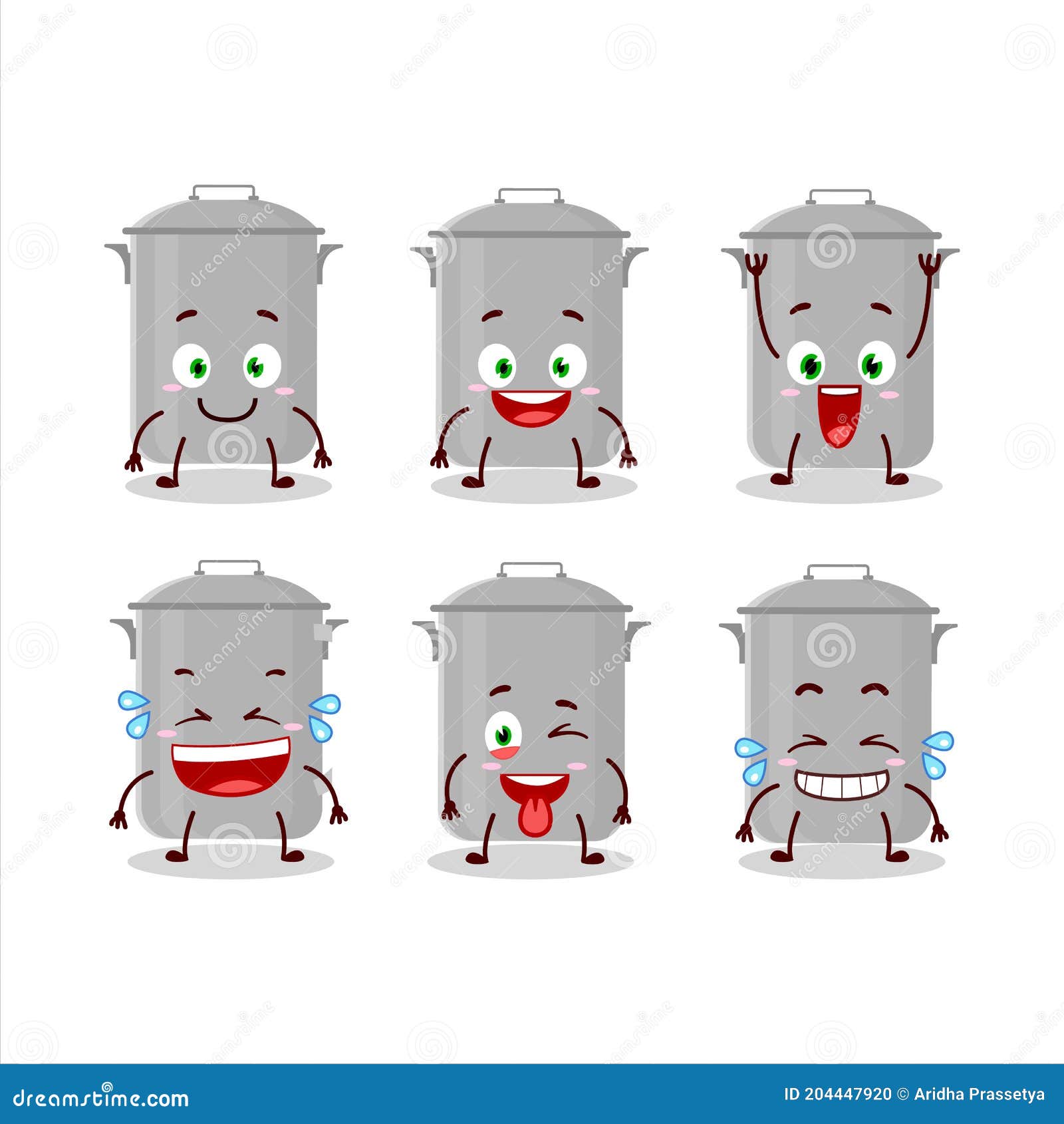 Cartoon Character of Stock Pot with Smile Expression Stock Vector ...