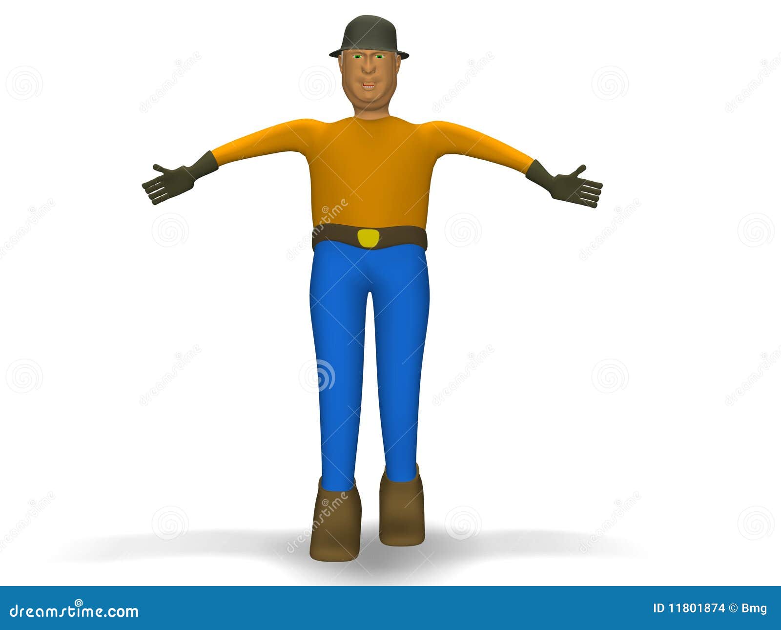 Cartoon character stunned stock illustration. Illustration of orange ...