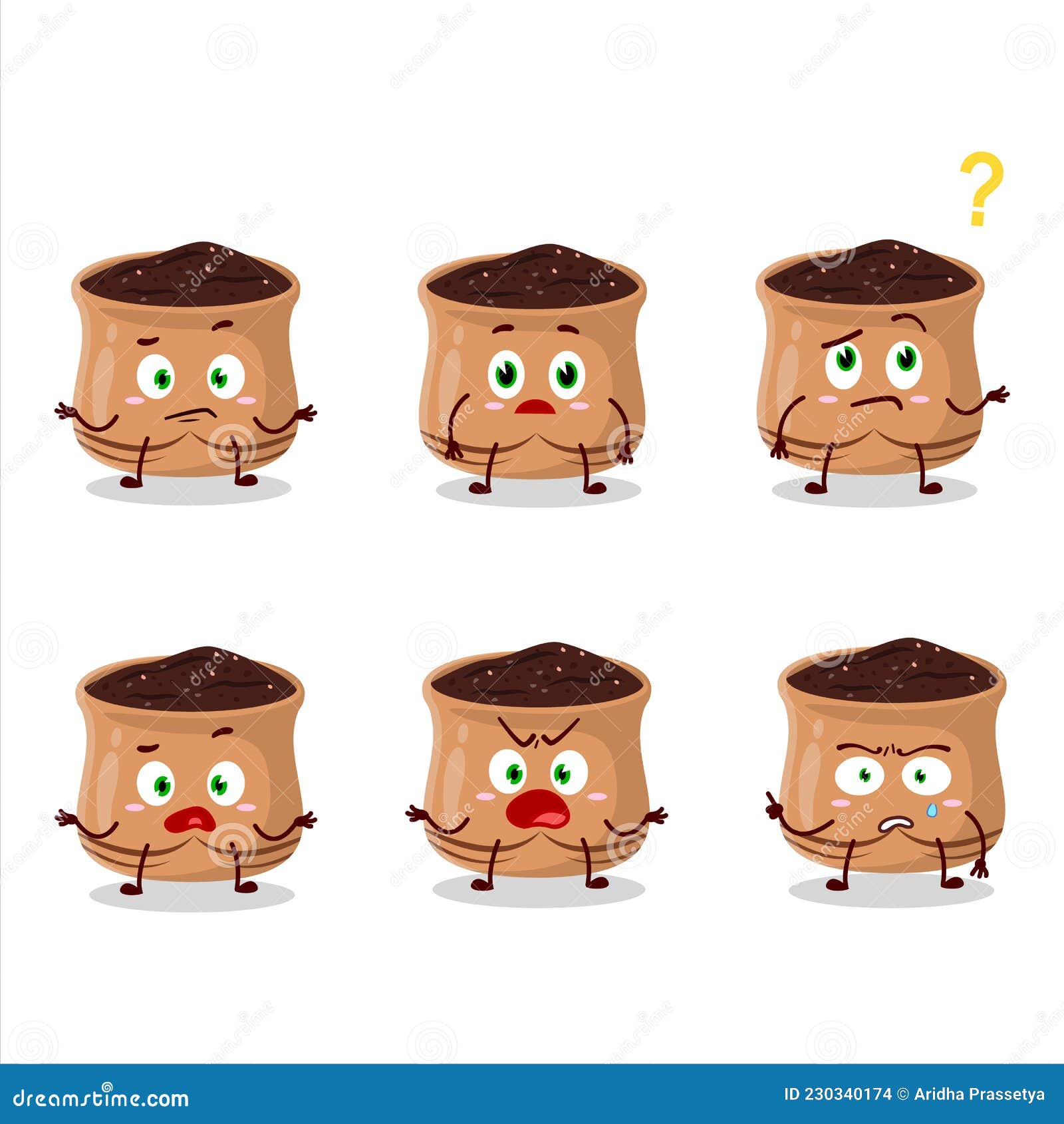 Cartoon Character of Sumach with What Expression Stock Vector ...