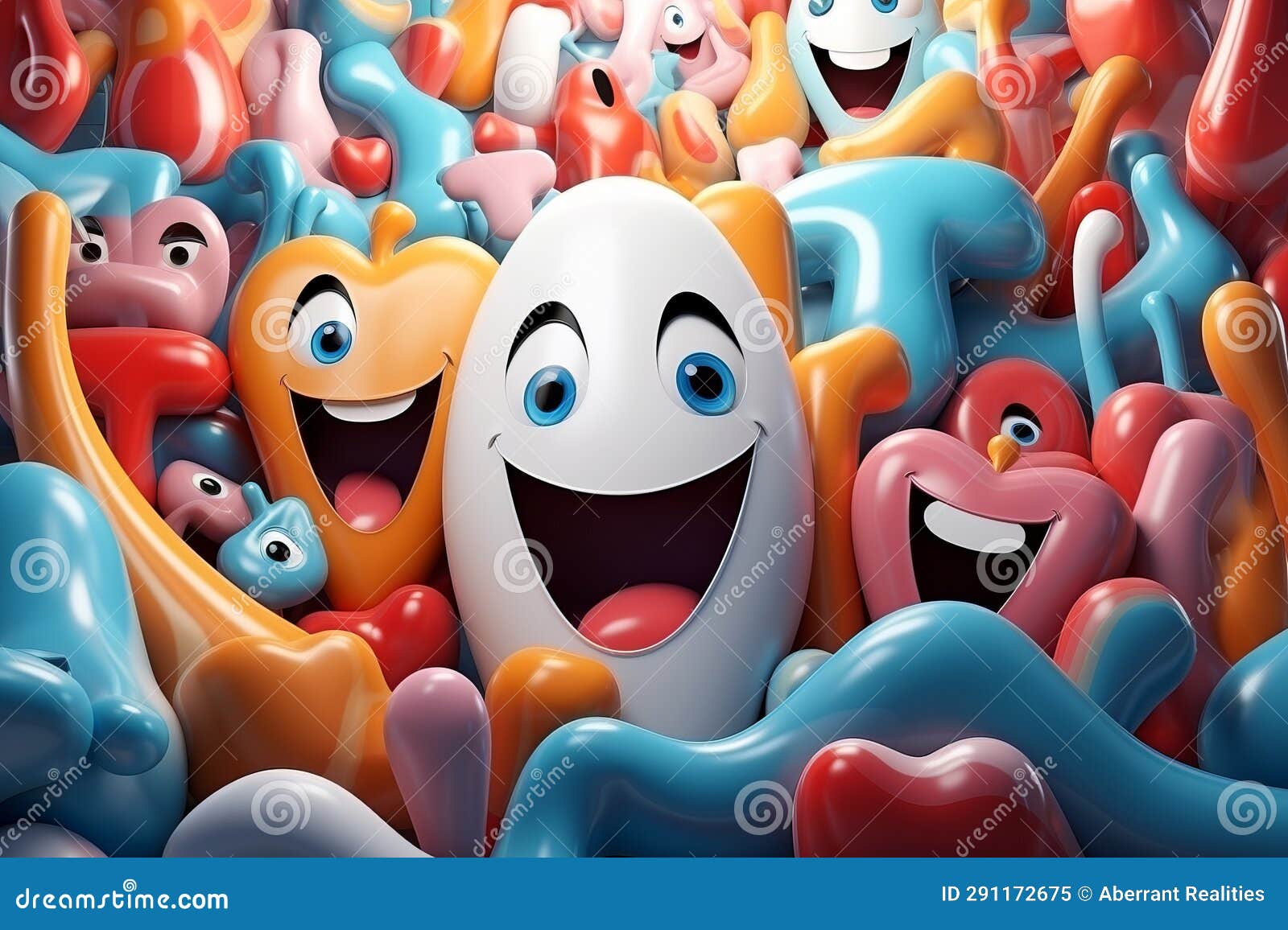 A Cartoon Character is Surrounded by a Group of Cartoon Characters ...