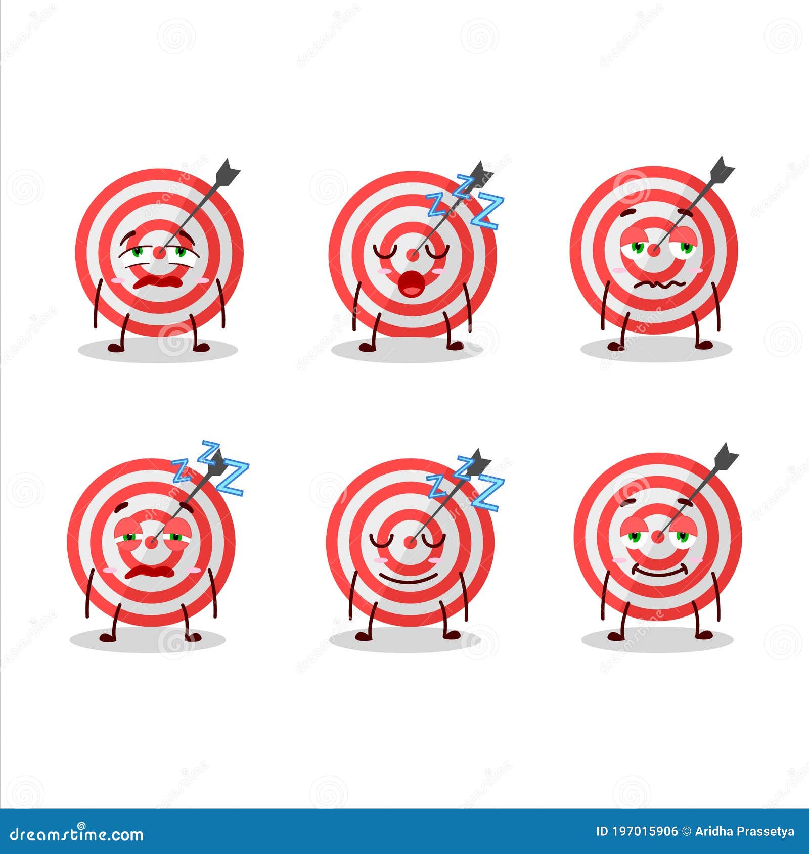 Cartoon Character of Target with Sleepy Expression Stock Vector ...