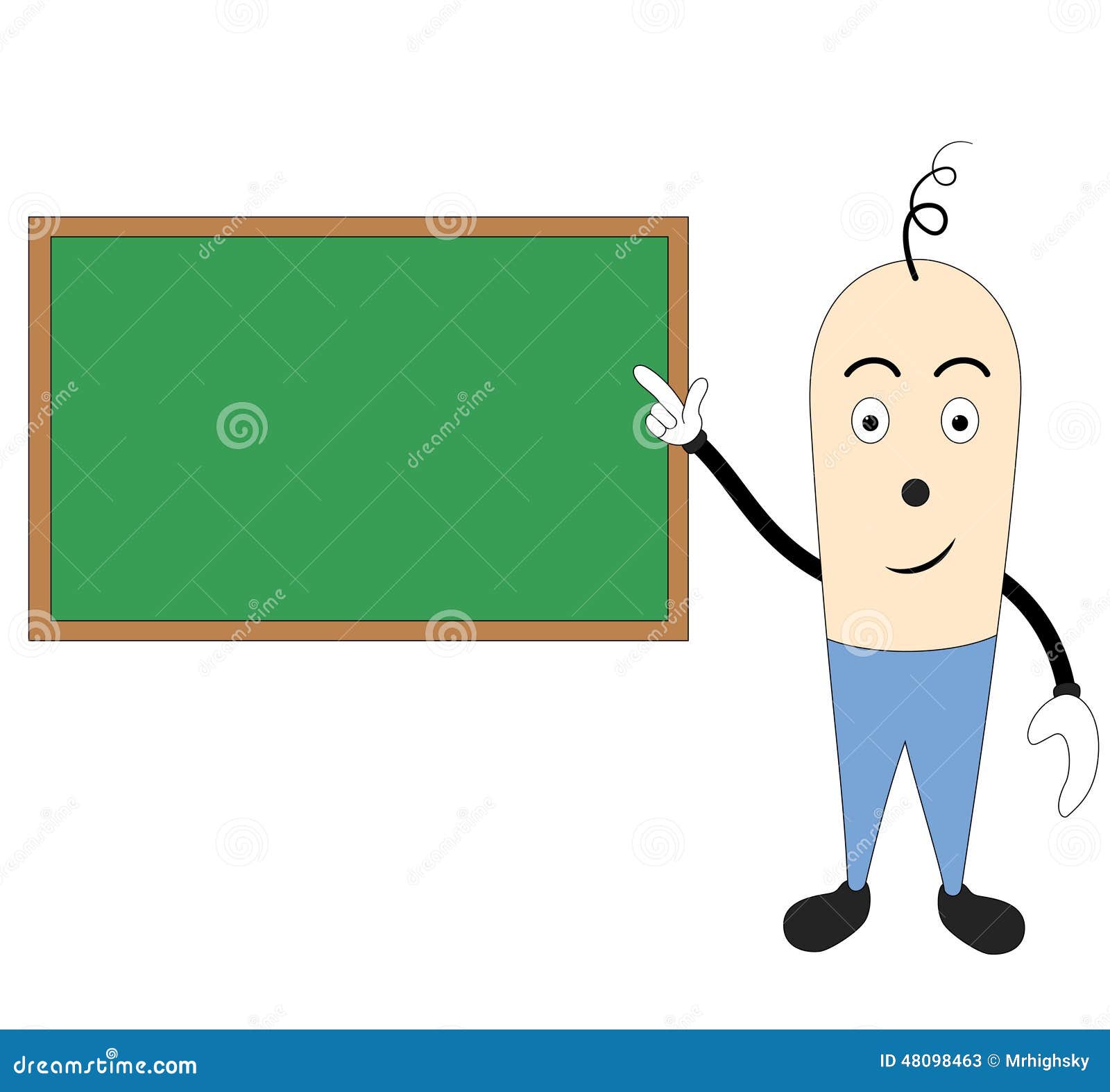 Cartoon character teaching stock vector. Illustration of teacher - 48098463