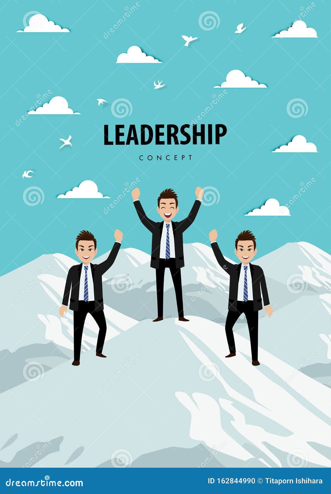 Cartoon Character of the Leadership Concept Vector Stock Vector ...