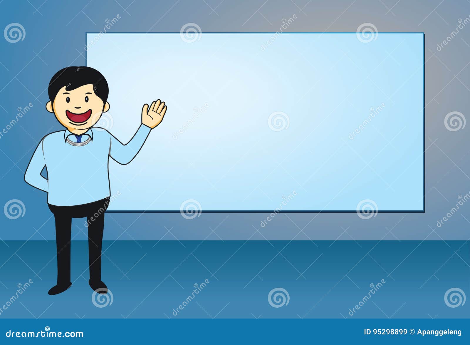 Cartoon Character with Text Space Stock Vector - Illustration of ...