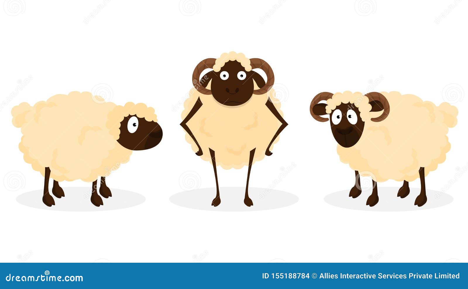 Cartoon Character Of Three Sheep. Stock Photography | CartoonDealer.com ...