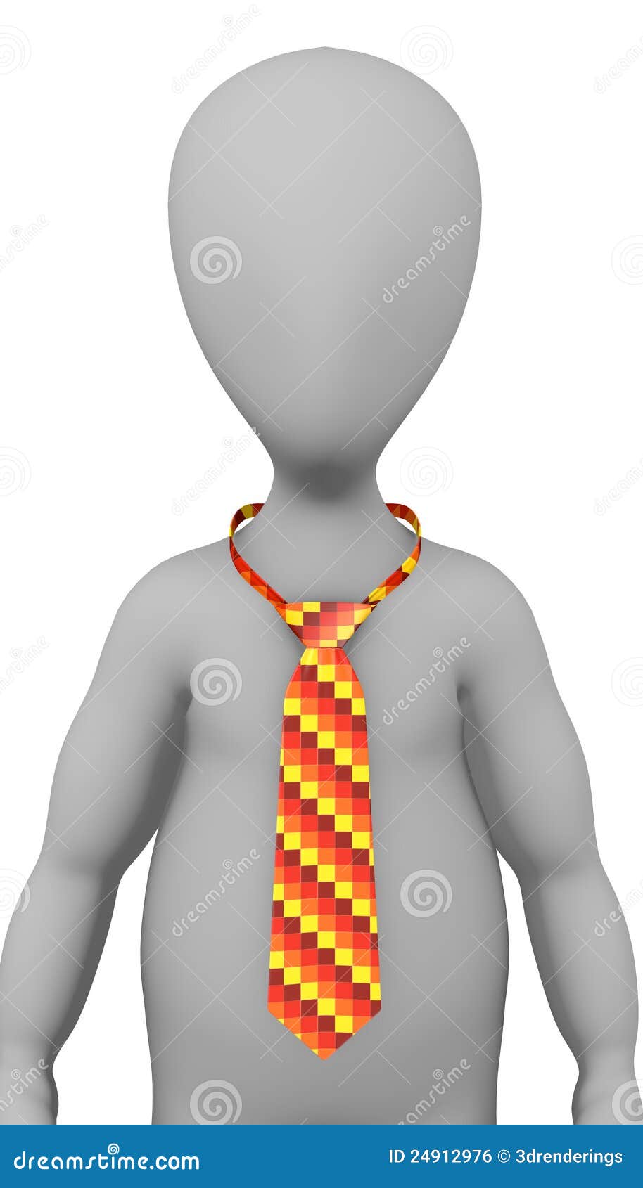 Cartoon Character with Tie12 Stock Illustration - Illustration of ...