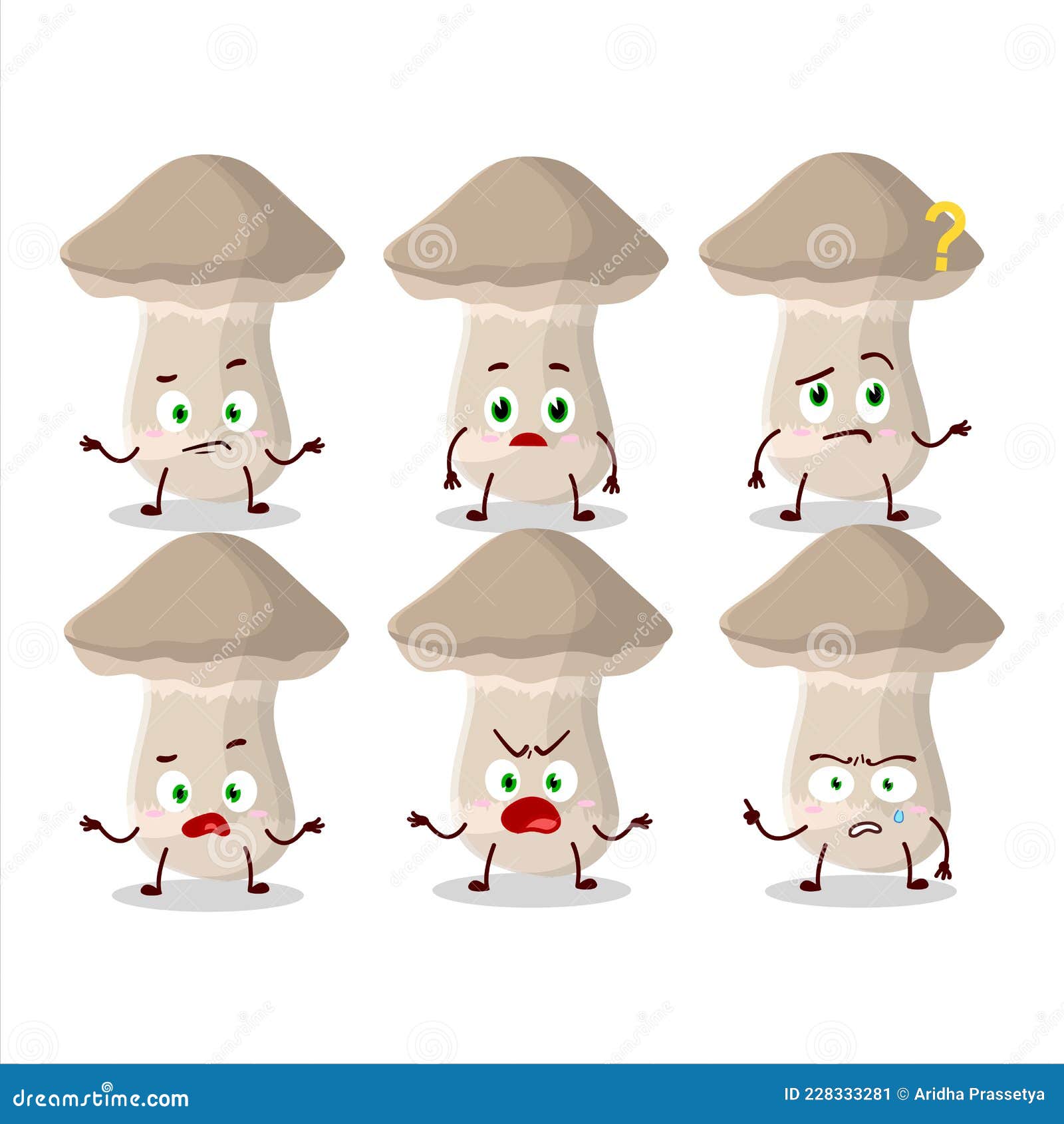 Cartoon Character of Toadstool with What Expression Stock Vector ...
