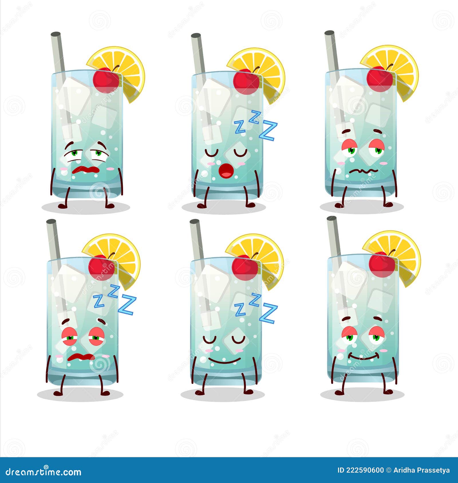 Cartoon Character of Tom Collins with Sleepy Expression Stock Vector ...