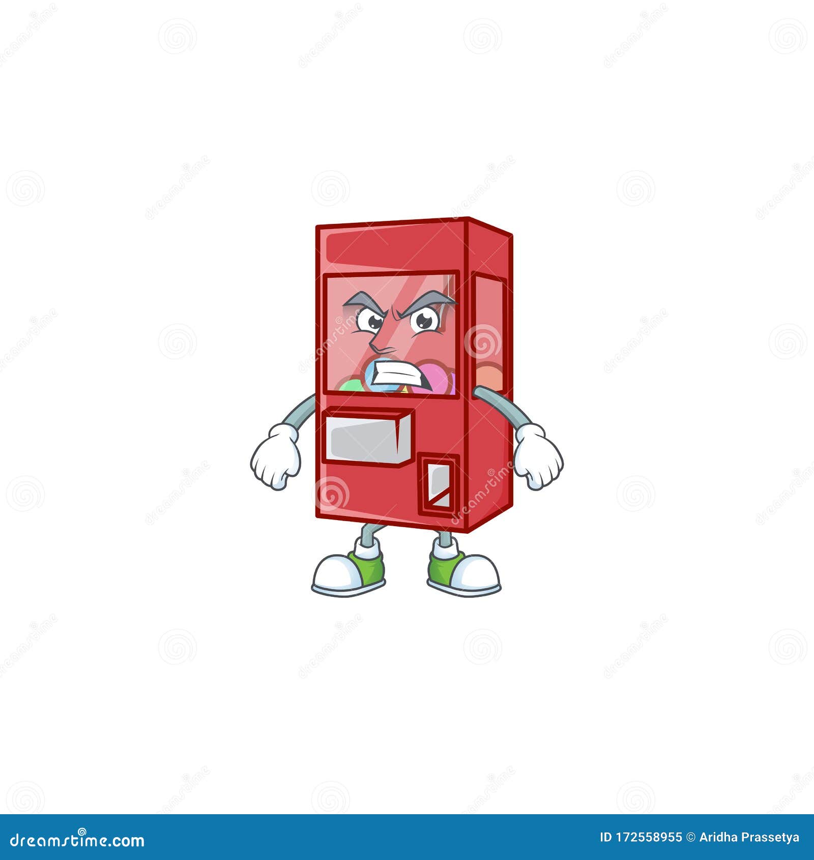 Cartoon Character of Toy Claw Machine with Angry Face Stock Vector ...