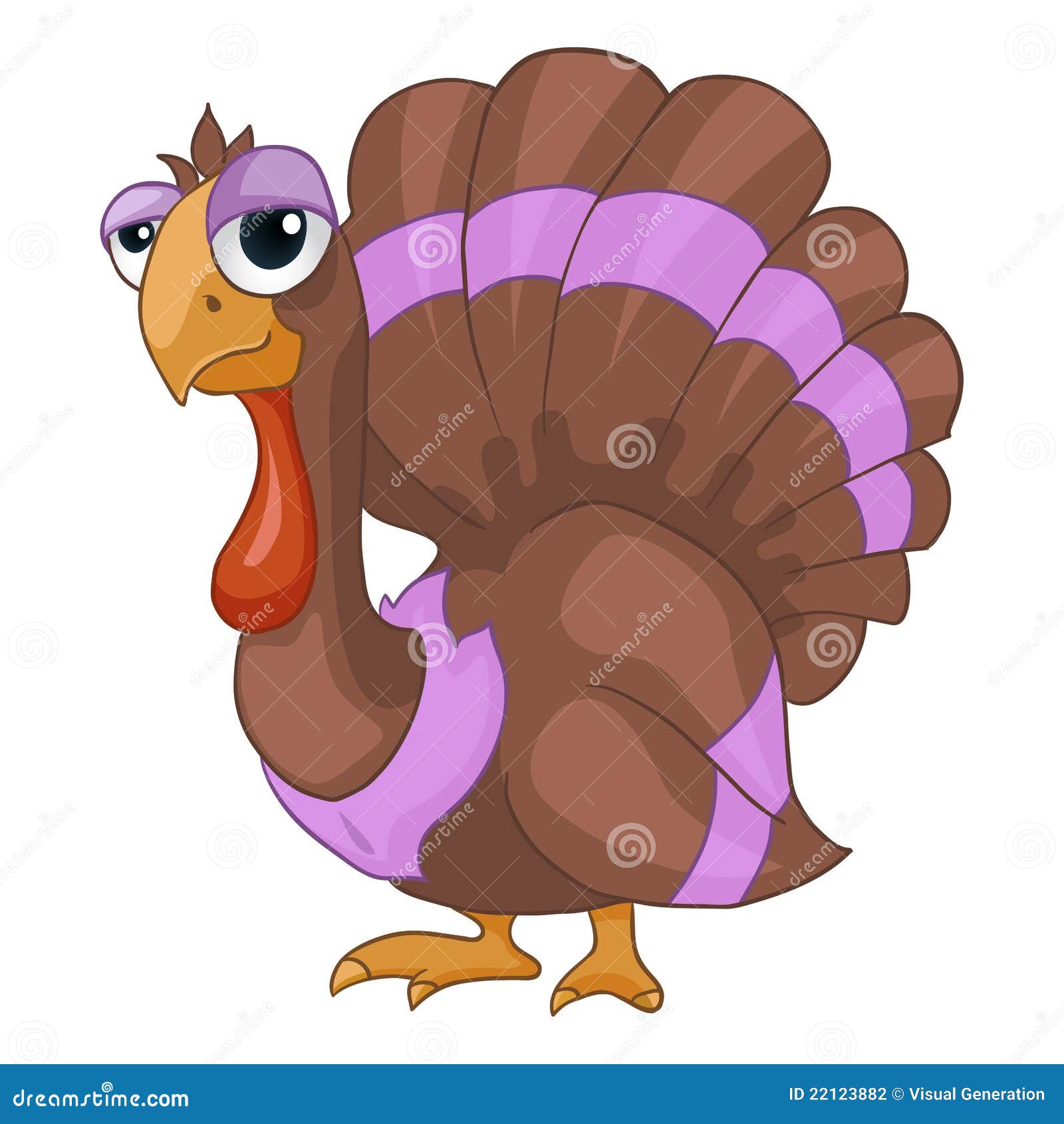 Cartoon Character Turkey stock vector. Illustration of friendly - 22123882