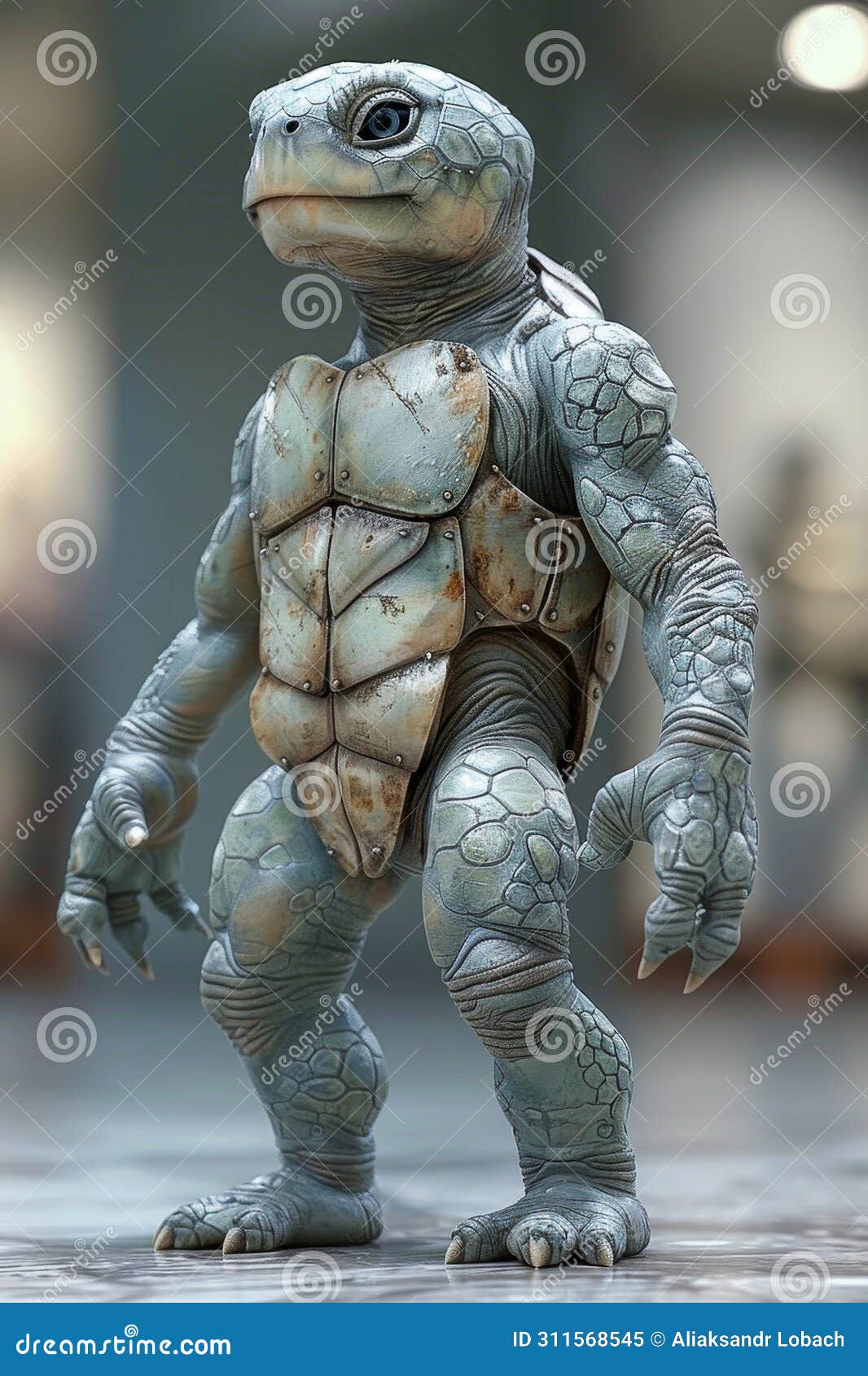 The Cartoon Character of the Turtle Athlete. 3d Illustration Stock ...