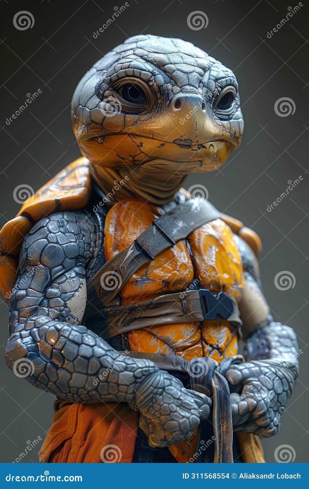 The Cartoon Character of the Turtle Athlete. 3d Illustration Stock ...