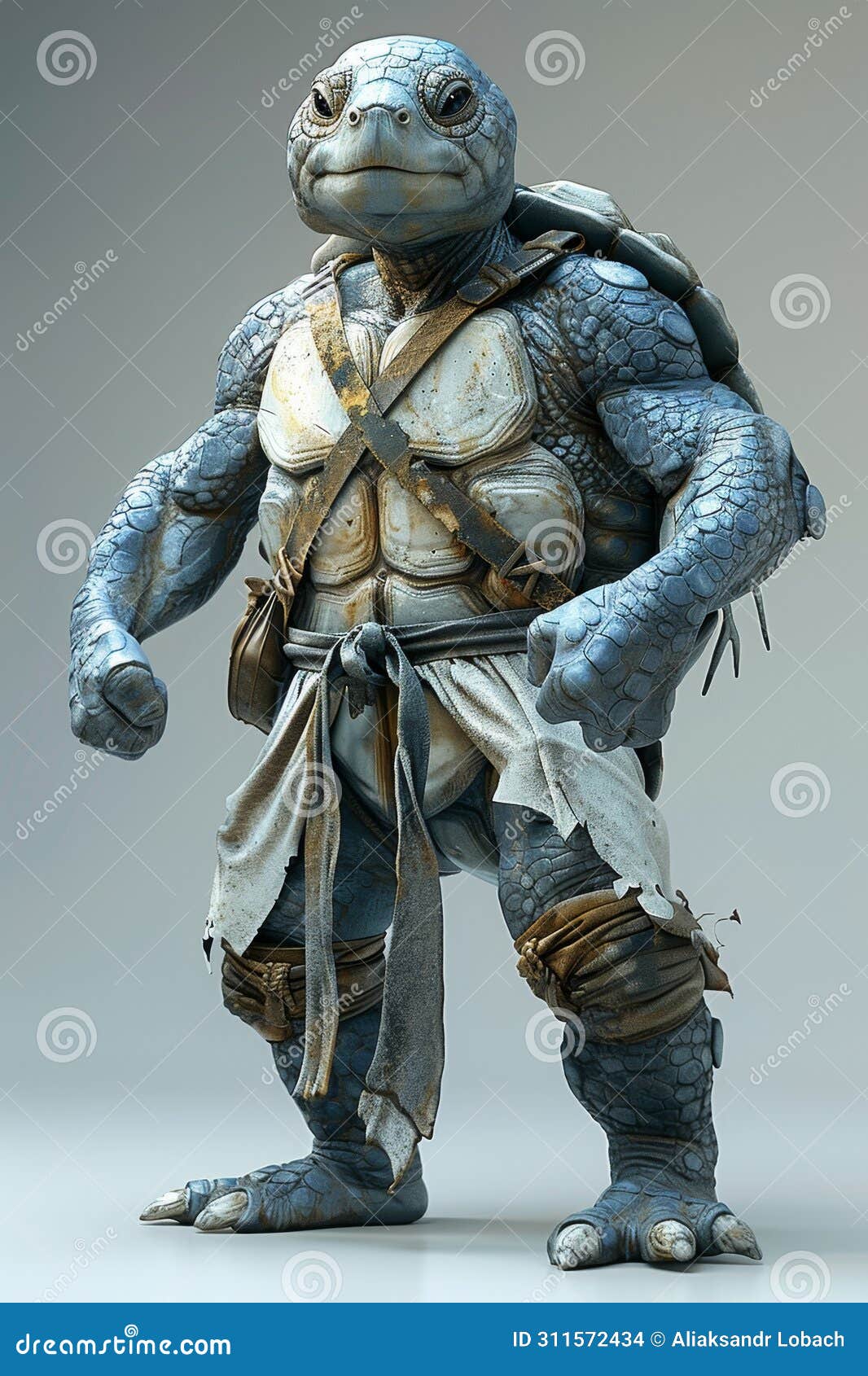 The Cartoon Character of the Turtle Athlete. 3d Illustration Stock ...