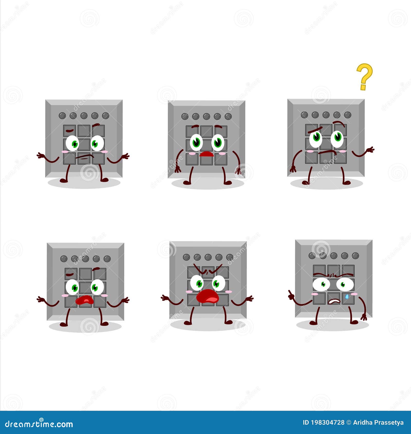 Cartoon Character of among Us Button Task with What Expression Stock ...