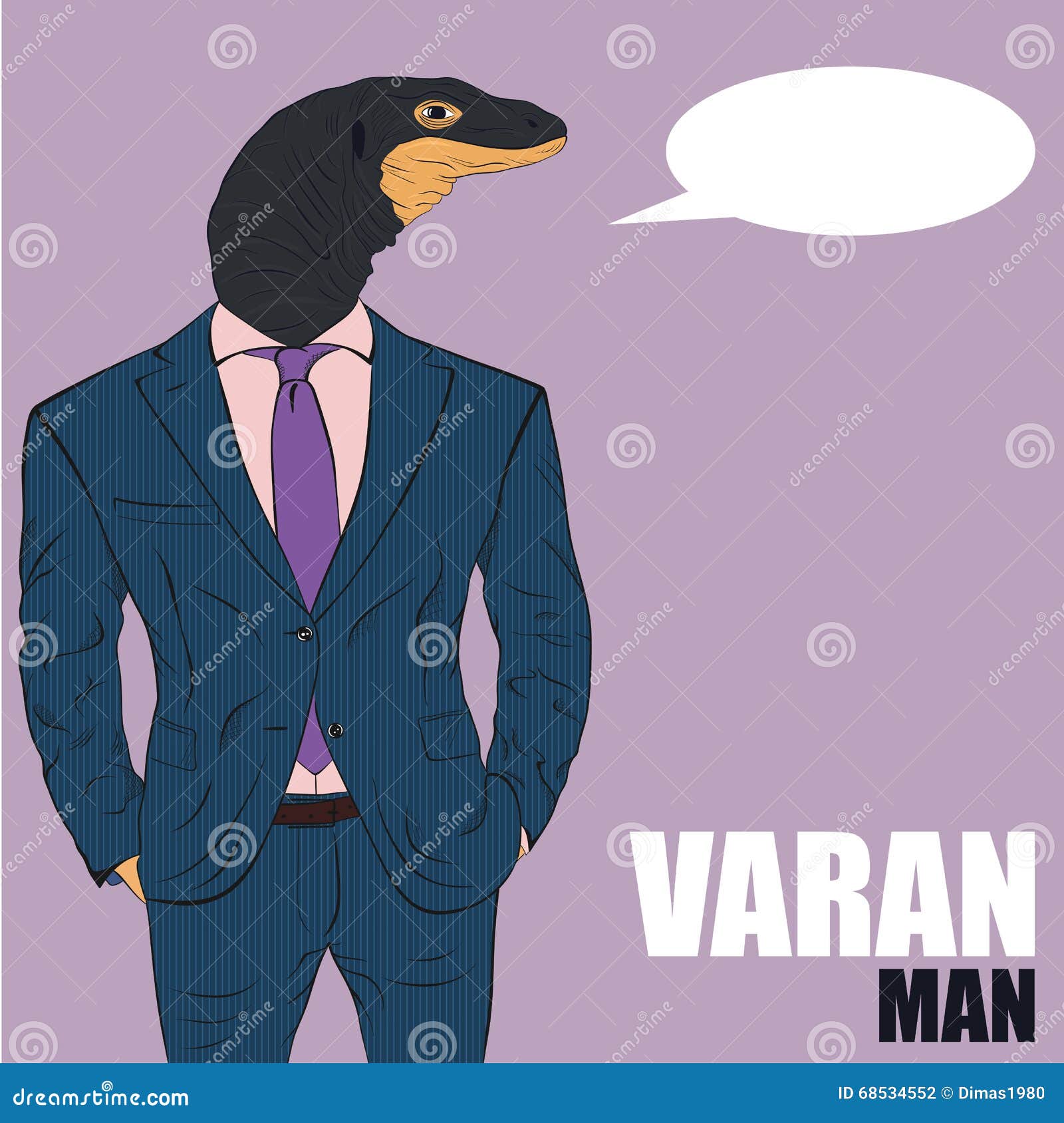 Cartoon character varan stock vector. Illustration of creature - 68534552