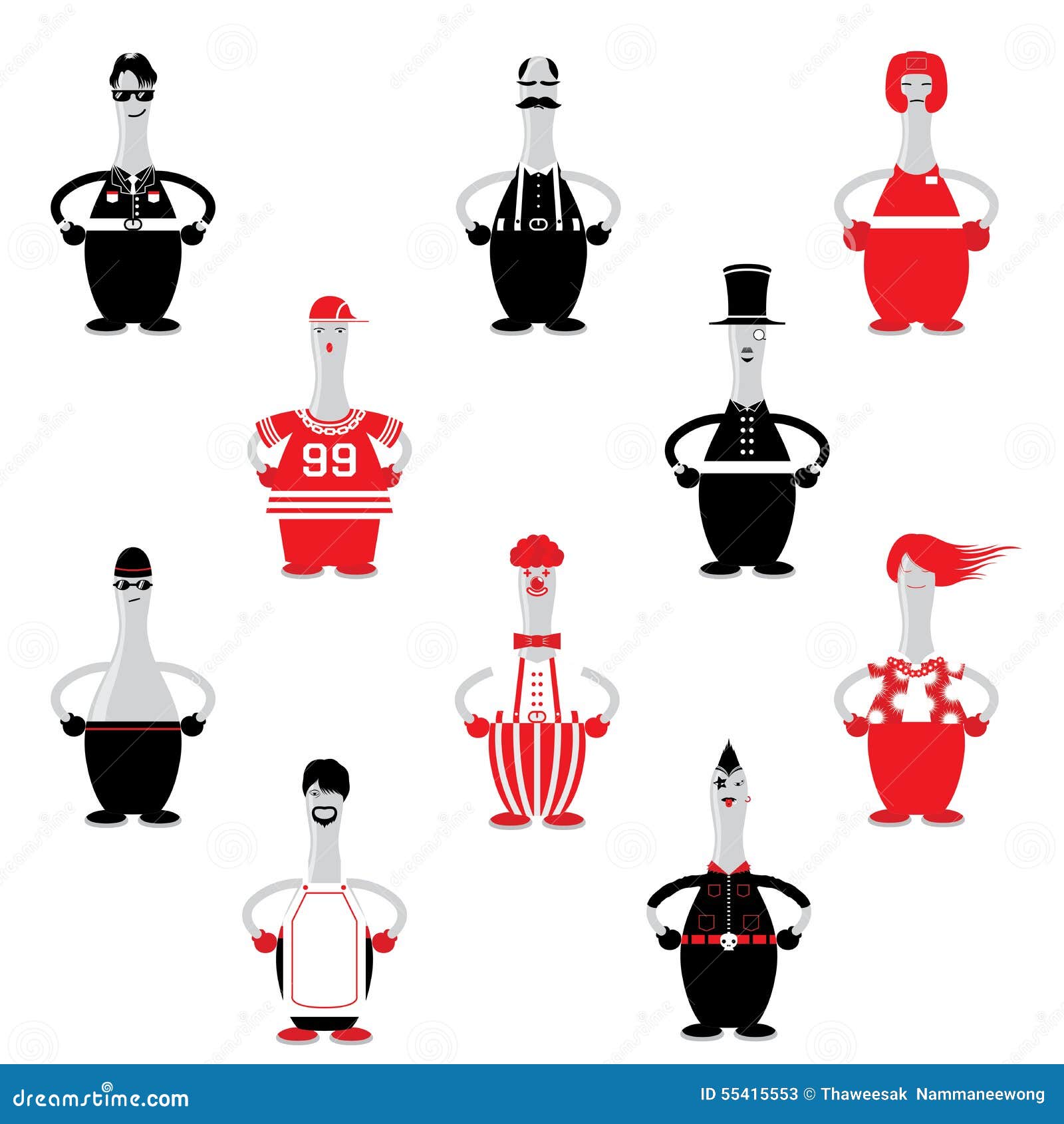 Cartoon Character Vector and Icon Stock Vector - Illustration of ...