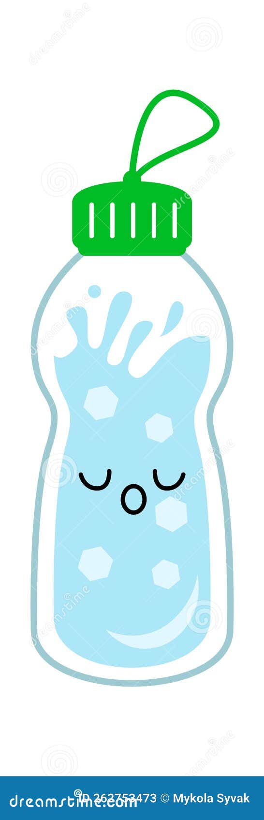 H2o Character Water Molecule Structure. Liquid Aqua Atom Formula With ...