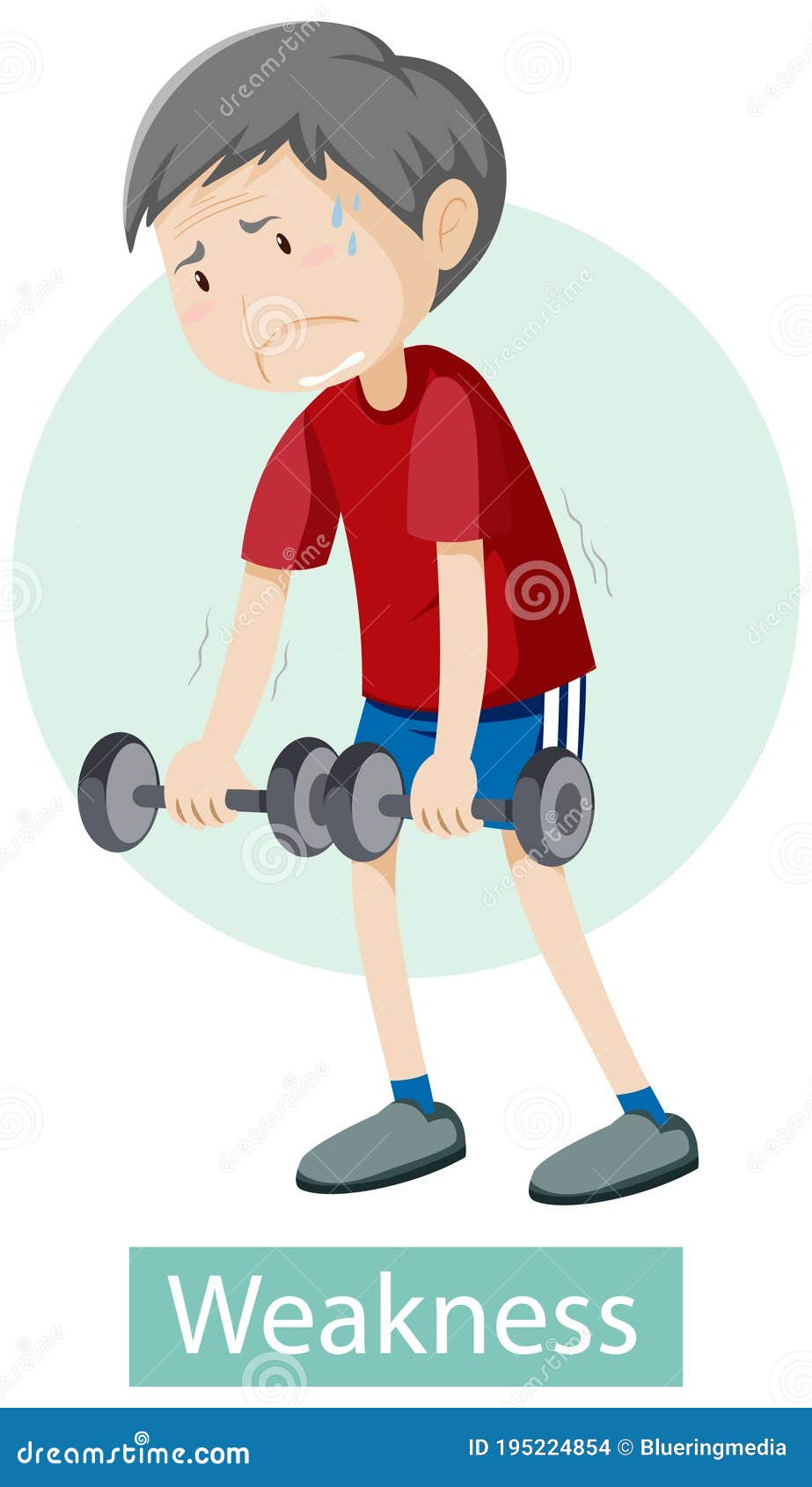 Cartoon Character with Weakness Symptoms Stock Vector - Illustration of ...