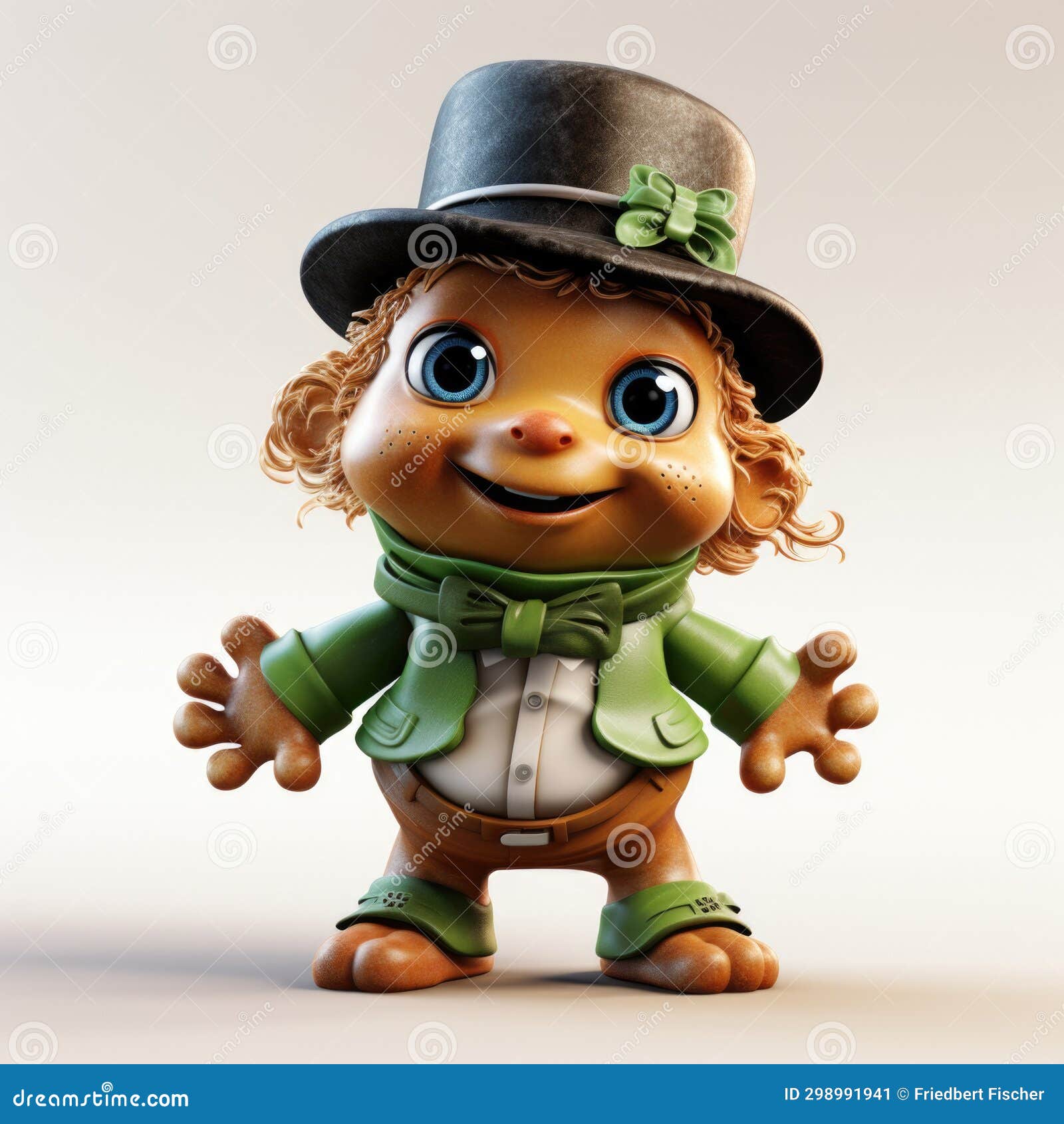 A Cartoon Character Wearing a Hat and Green Jacket Stock Illustration ...