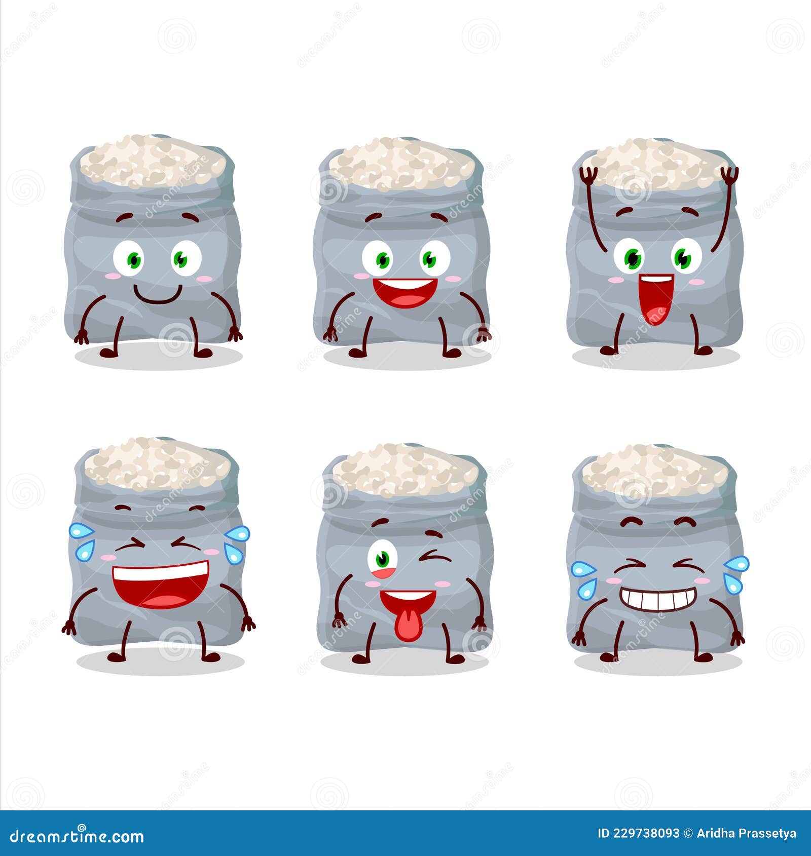 Cartoon Character of White Beans with Smile Expression Stock Vector ...