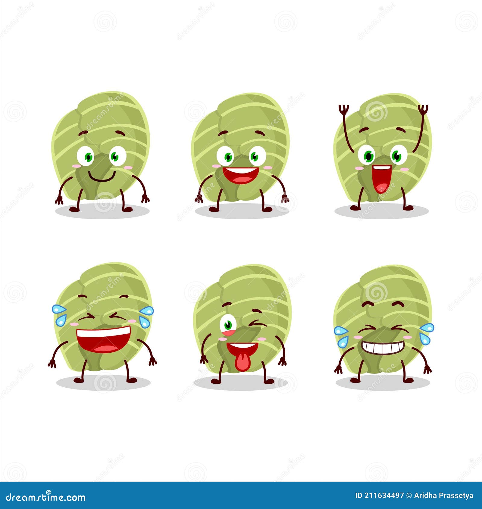 Cartoon Character of White Cabbage with Smile Expression Stock Vector ...