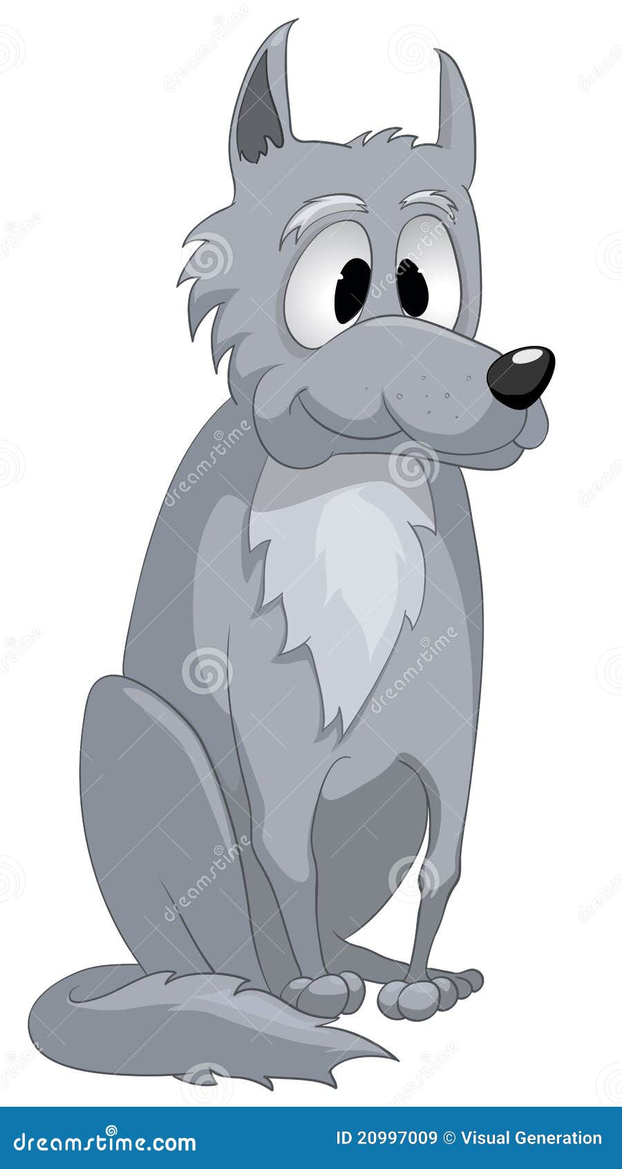 Cartoon Character Wolf stock vector. Illustration of adorable - 20997009