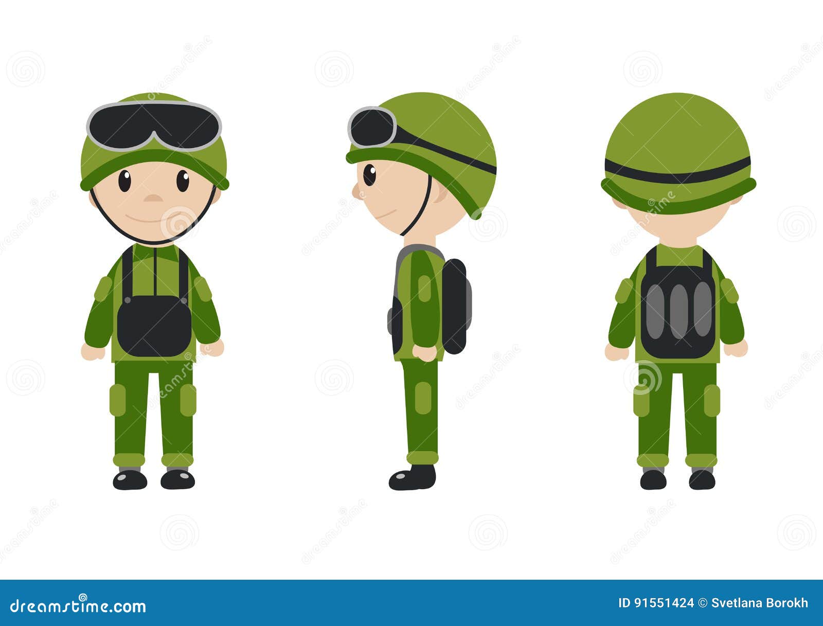 Cartoon Character of the Worker, Soldier, Construction Worker. the Guy ...
