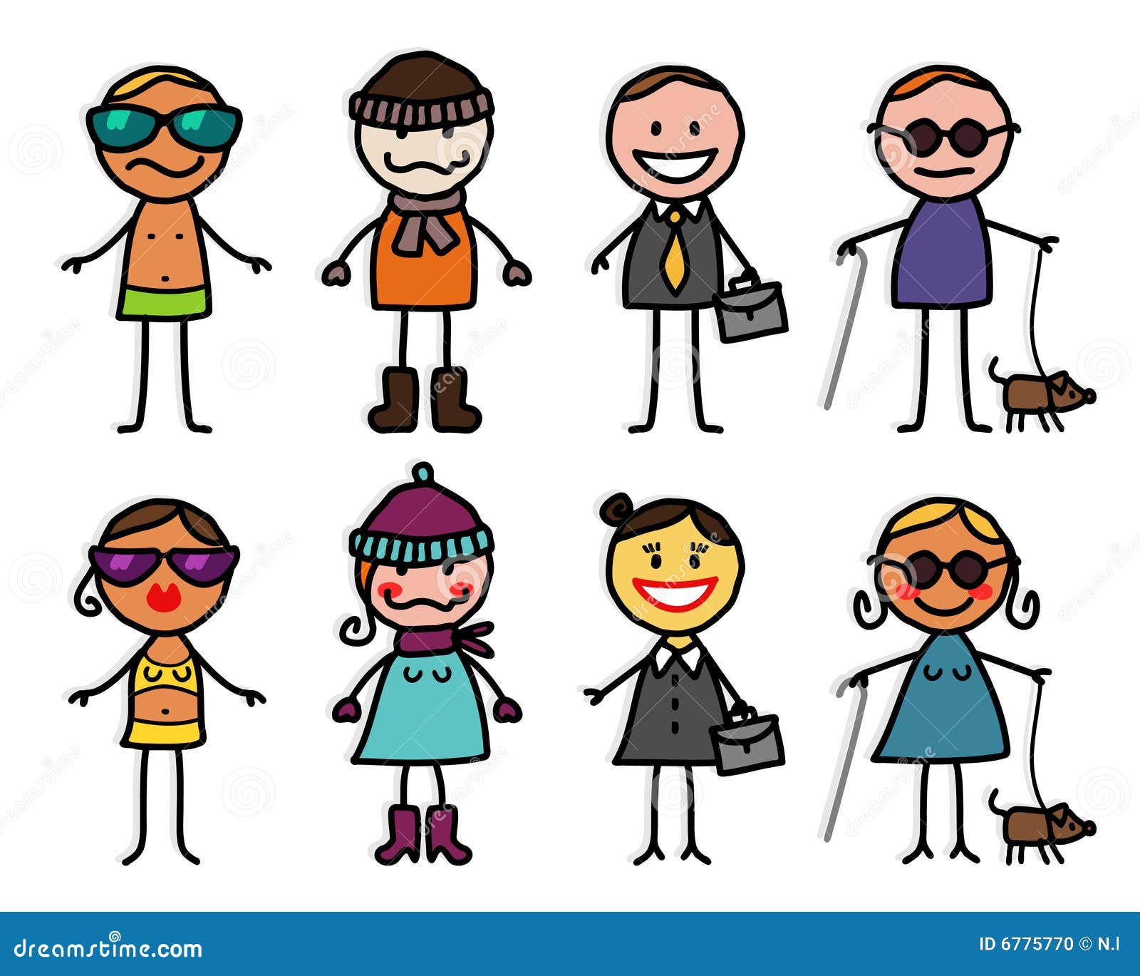 Cartoon Characters 4 Stock Photo - Image: 6775770