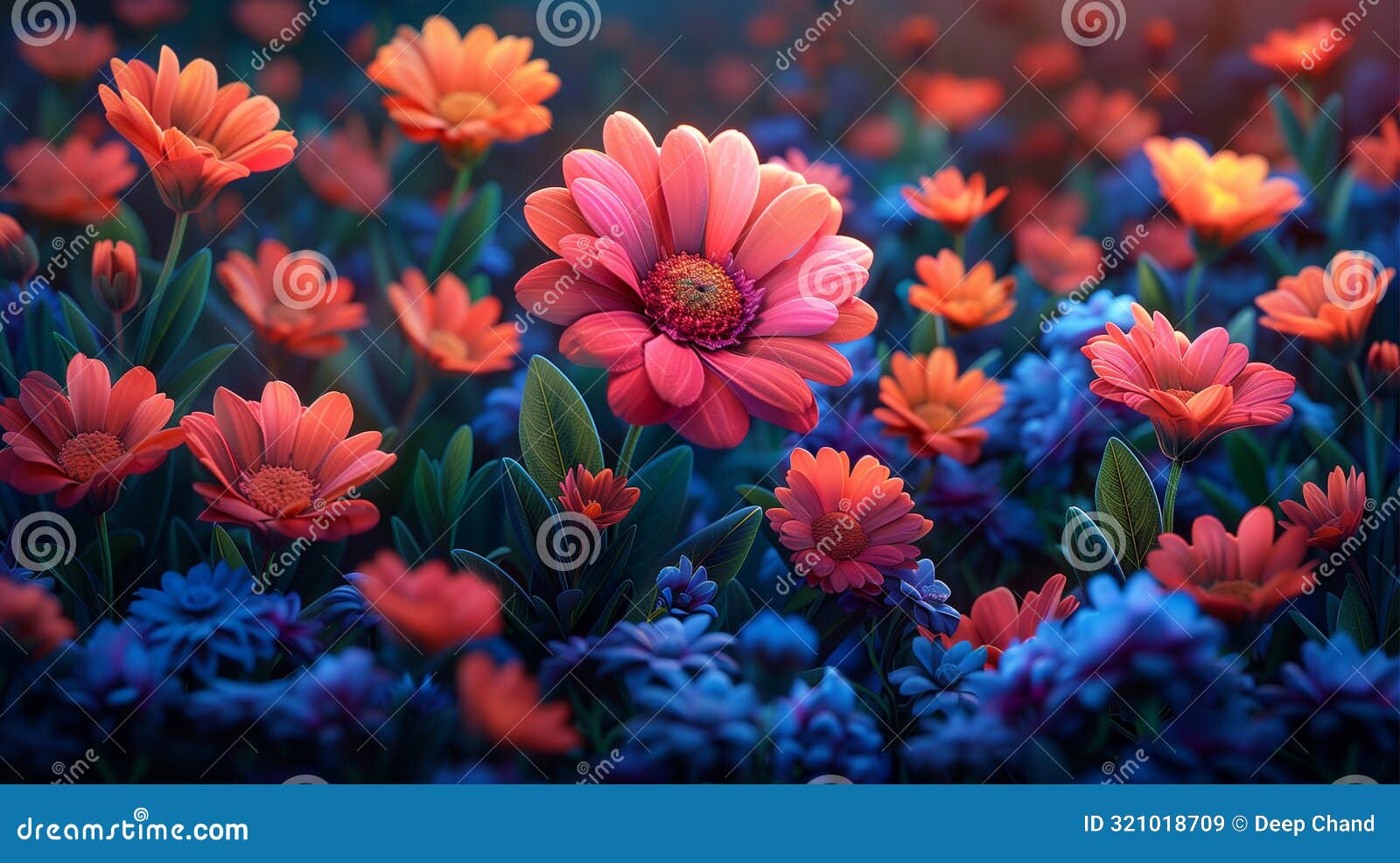 Cartoon Characters Colorful Flower Stock Illustration - Illustration of ...