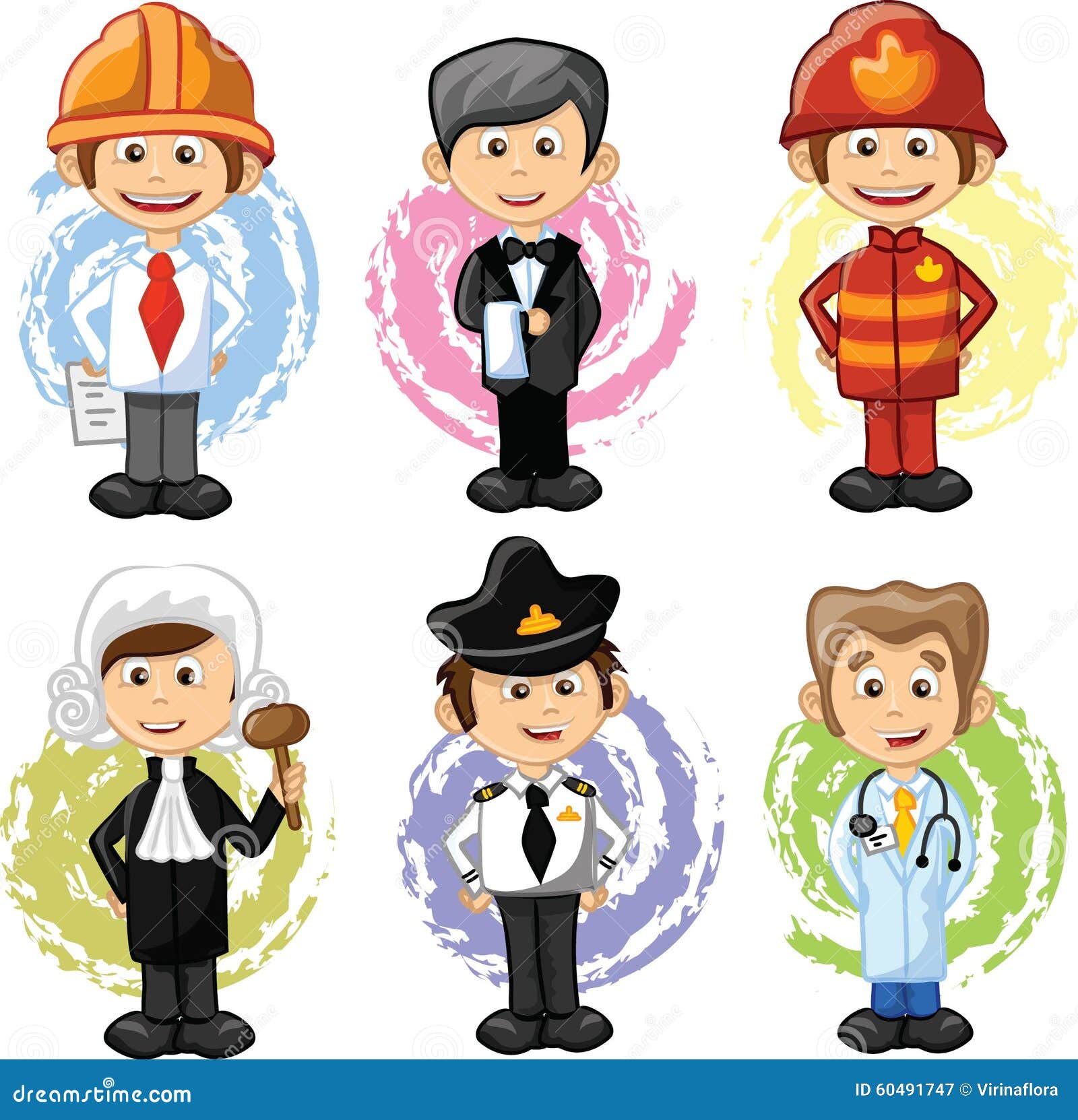 Cartoon Characters of Different Professions,vector Stock Vector ...