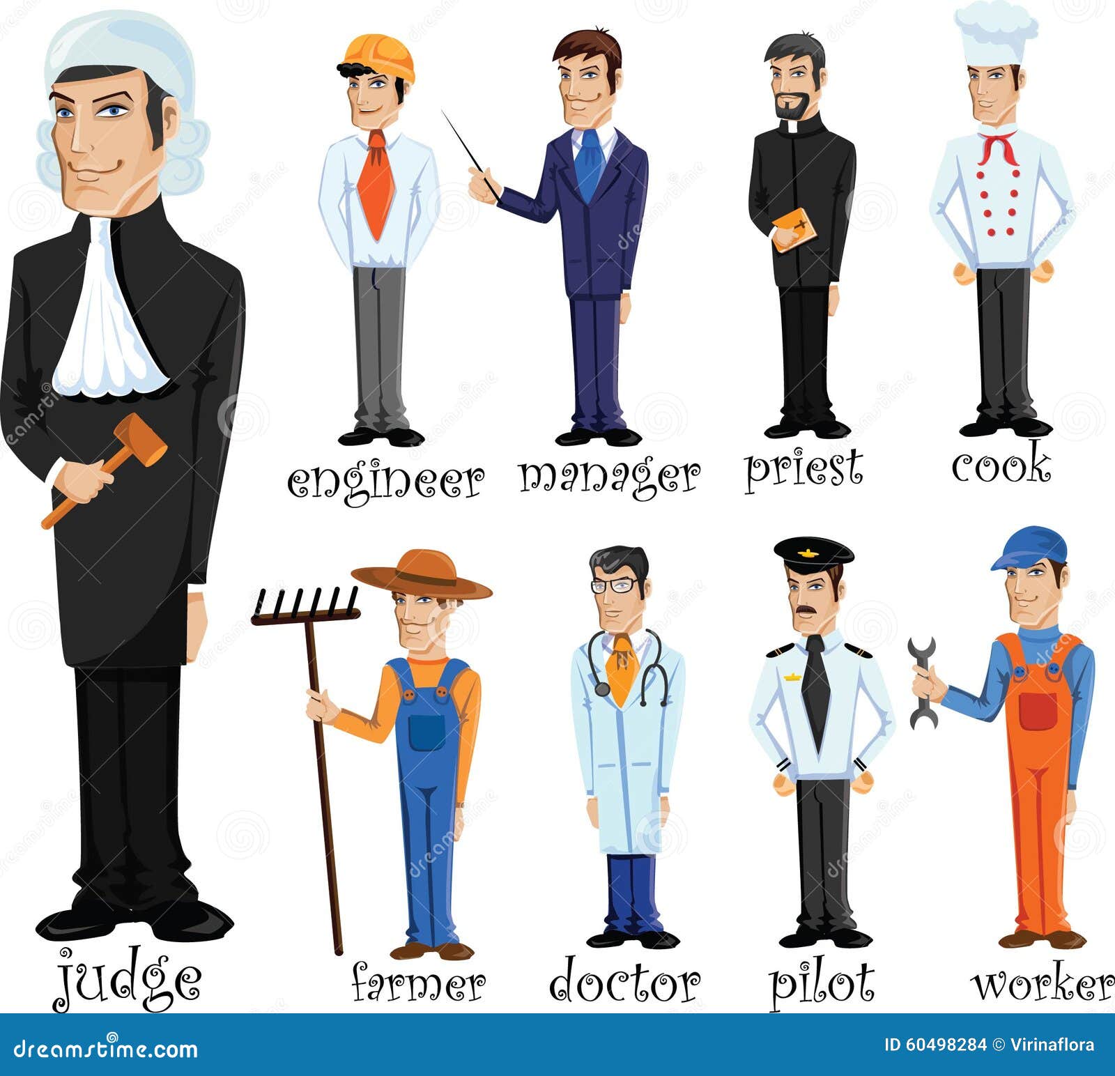 Cartoon Characters of Different Professions,vector Stock Vector ...
